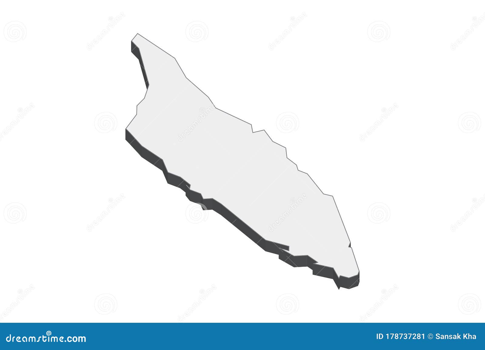 Aruba, Gray Political Map, Island In The Leeward Antilles In The ...