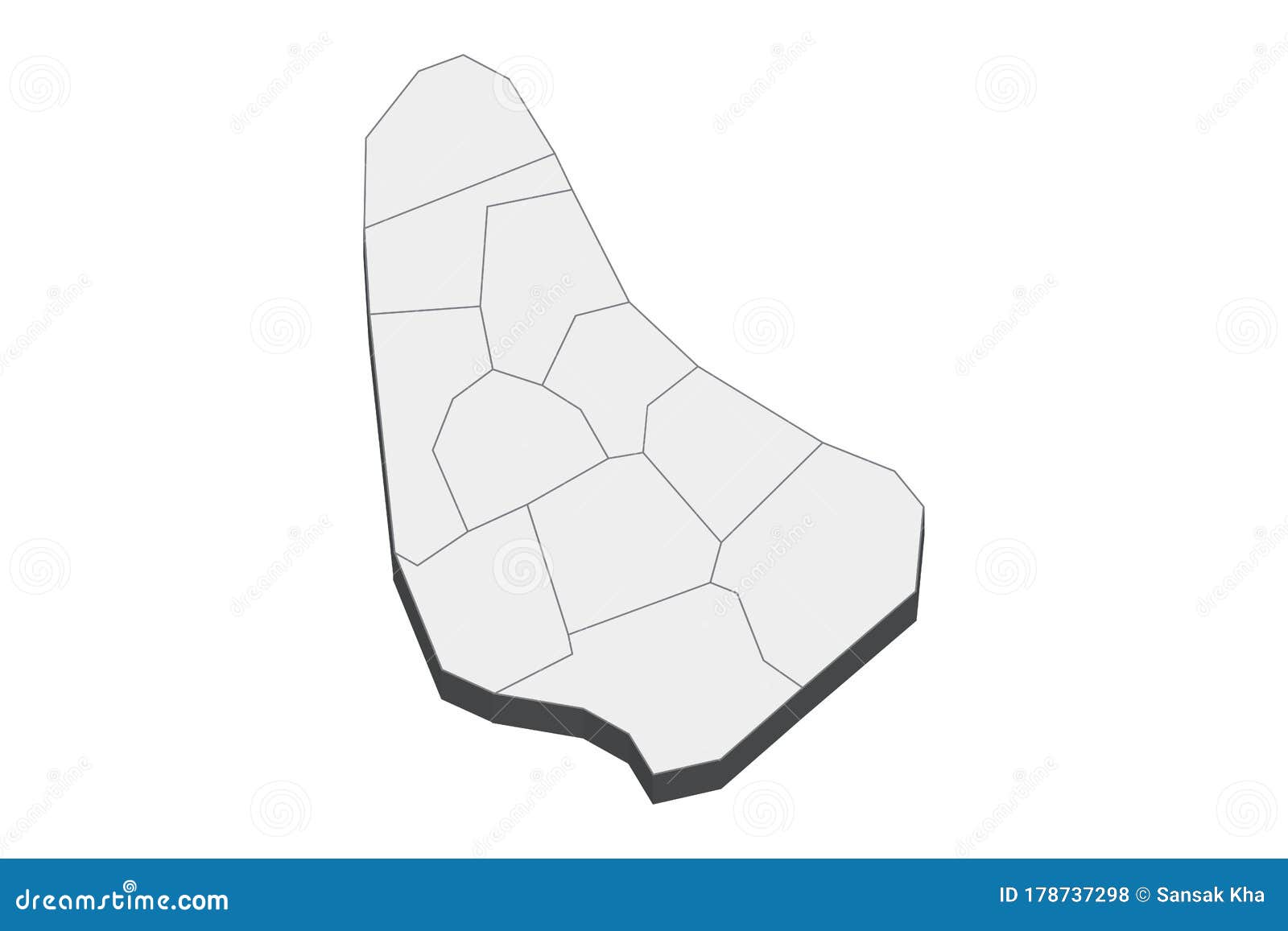 Stylized Map Of Barbados. Cartoon Vector | CartoonDealer.com #166280061