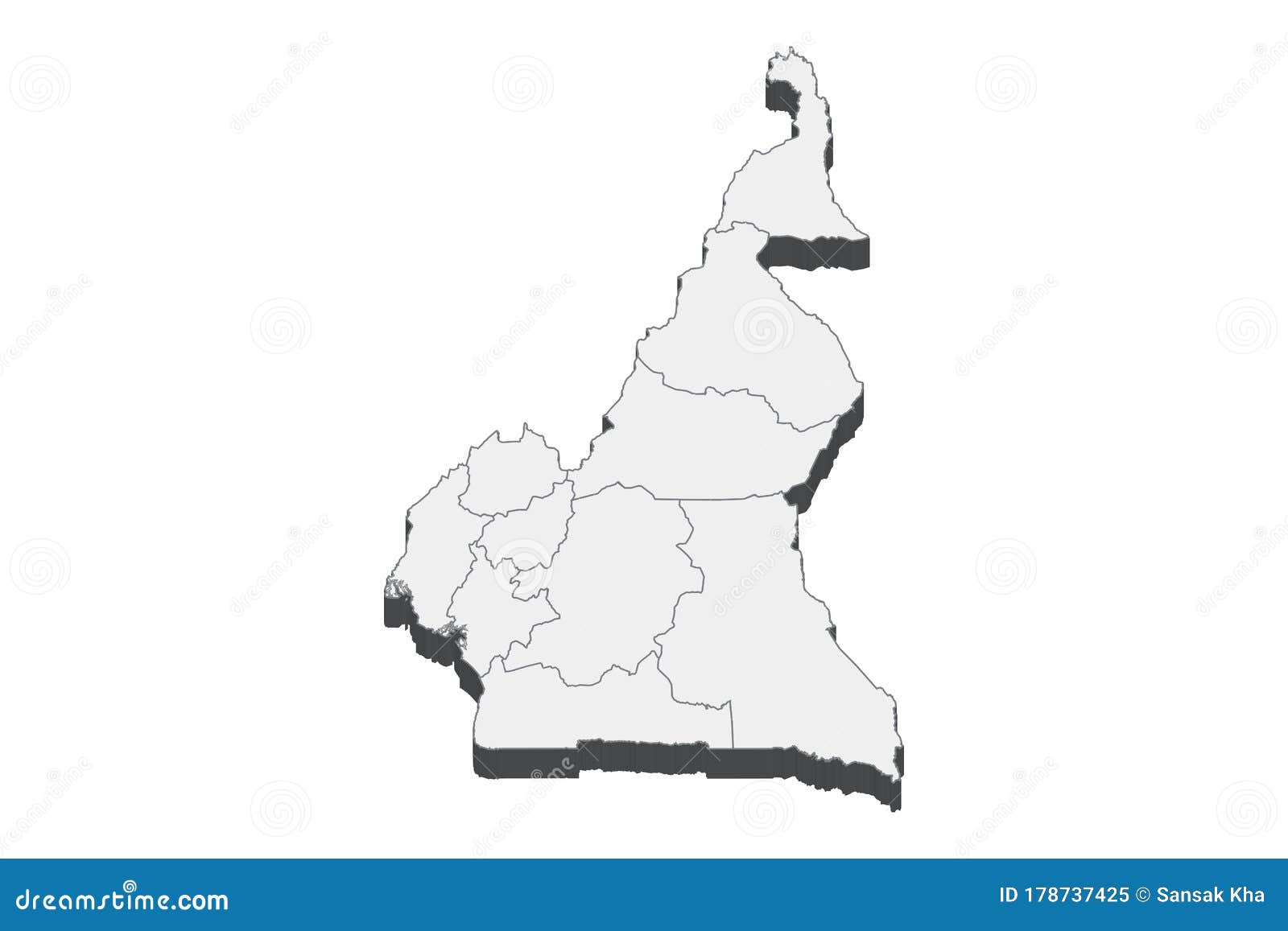 Cameroon Map. Borders Of Cameroon For Your Infographic Cartoon Vector ...