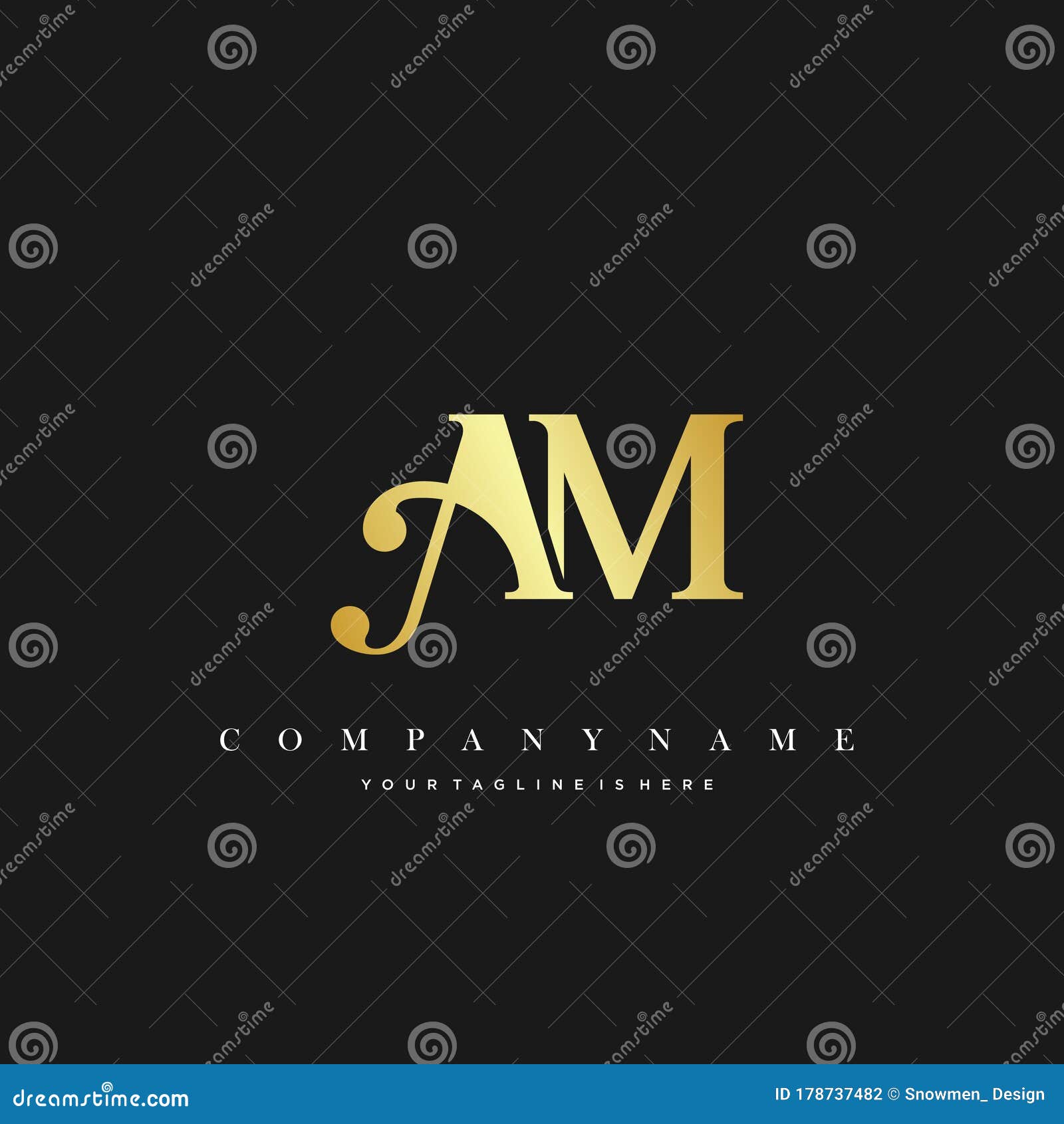 Initial Letter am Logo Template Design Stock Vector - Illustration of ...