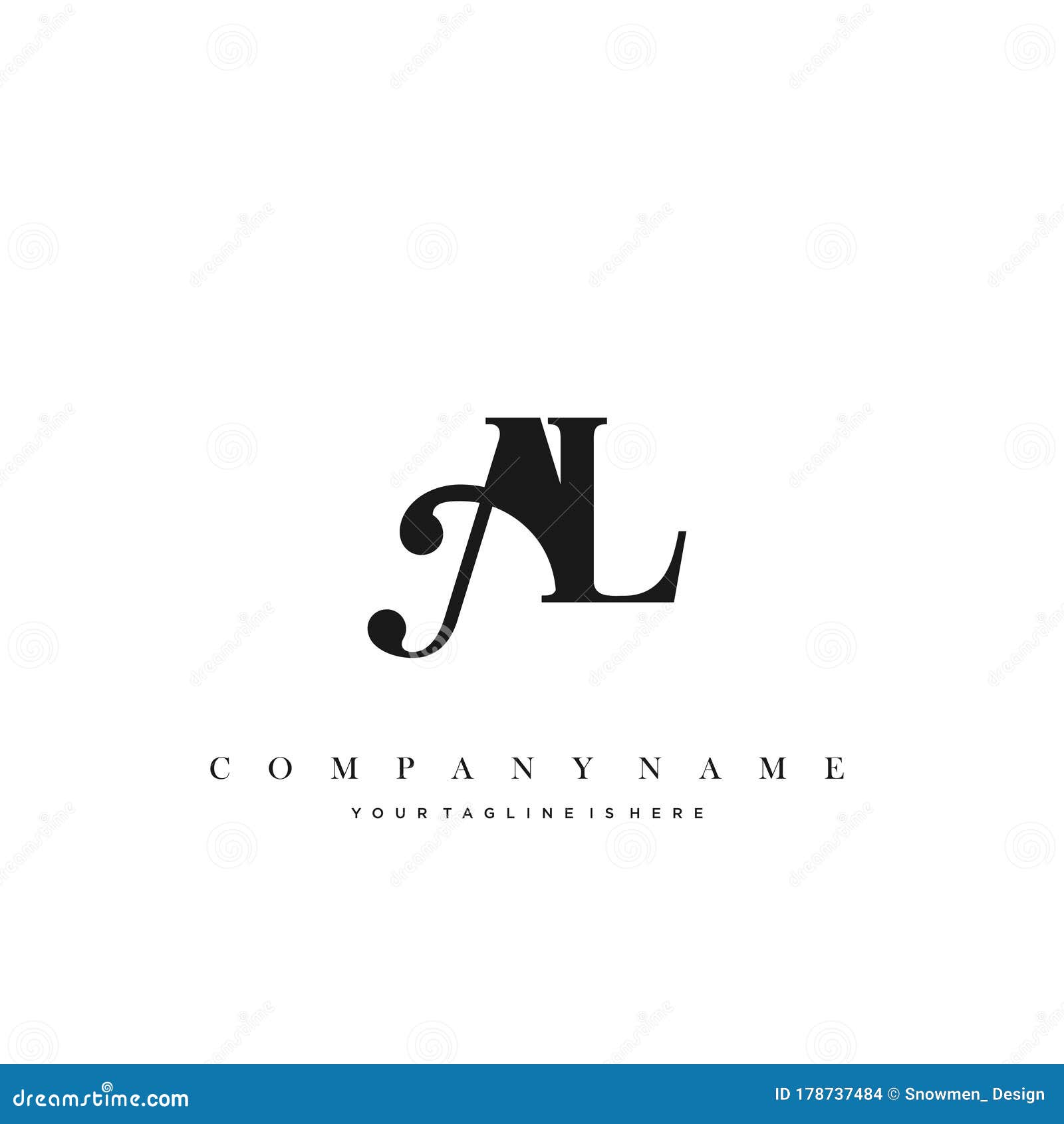 Initial Letter AL Logo Template Design Stock Vector - Illustration of ...