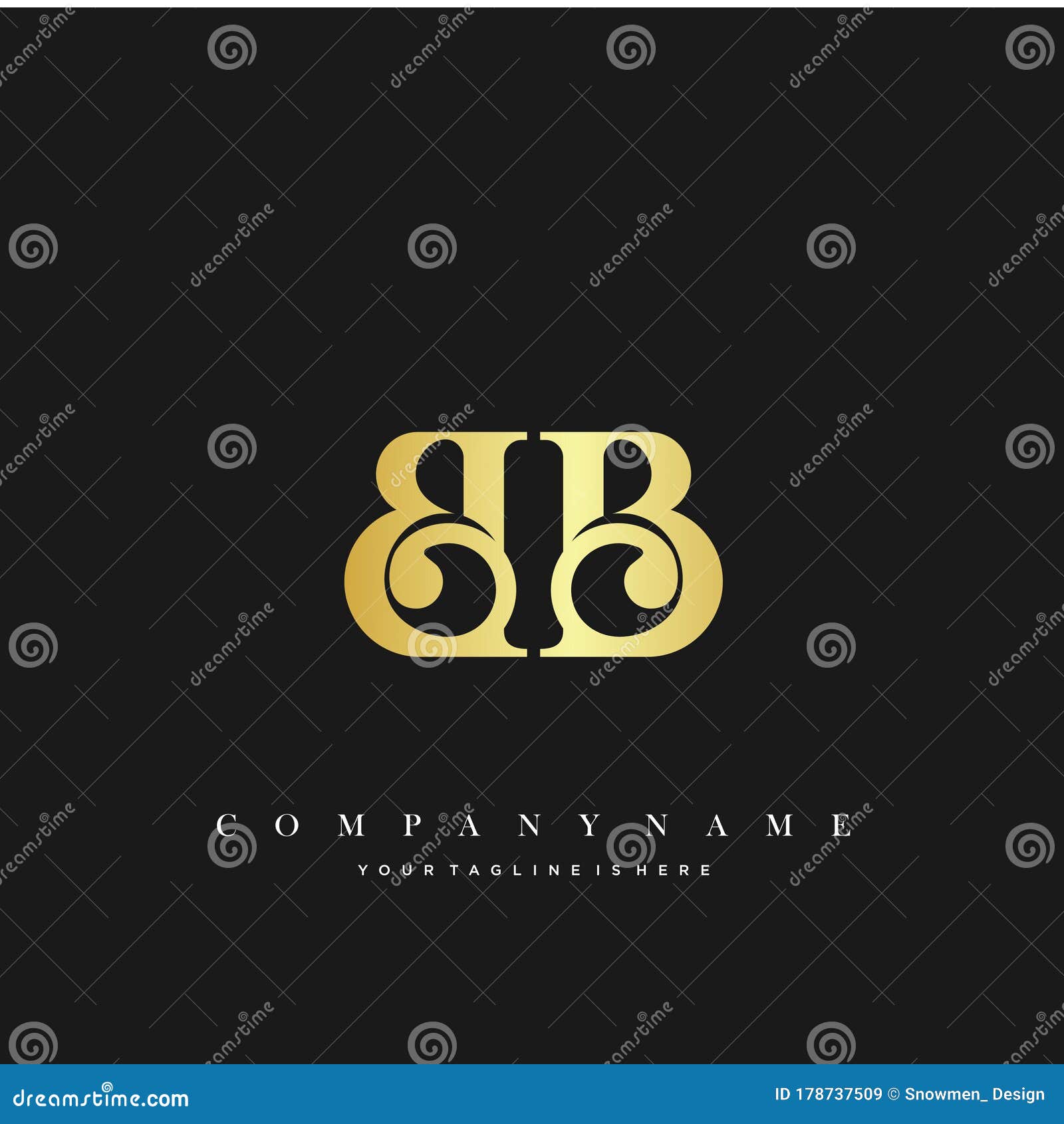 Initial Letter BB Logo Template Design Stock Vector - Illustration of ...