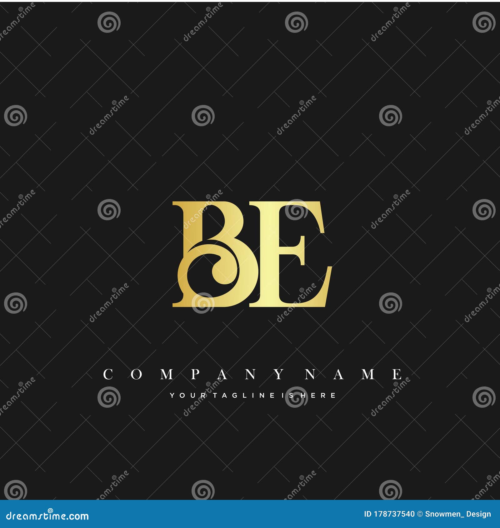 Initial Letter BE Logo Template Design Stock Vector - Illustration of ...