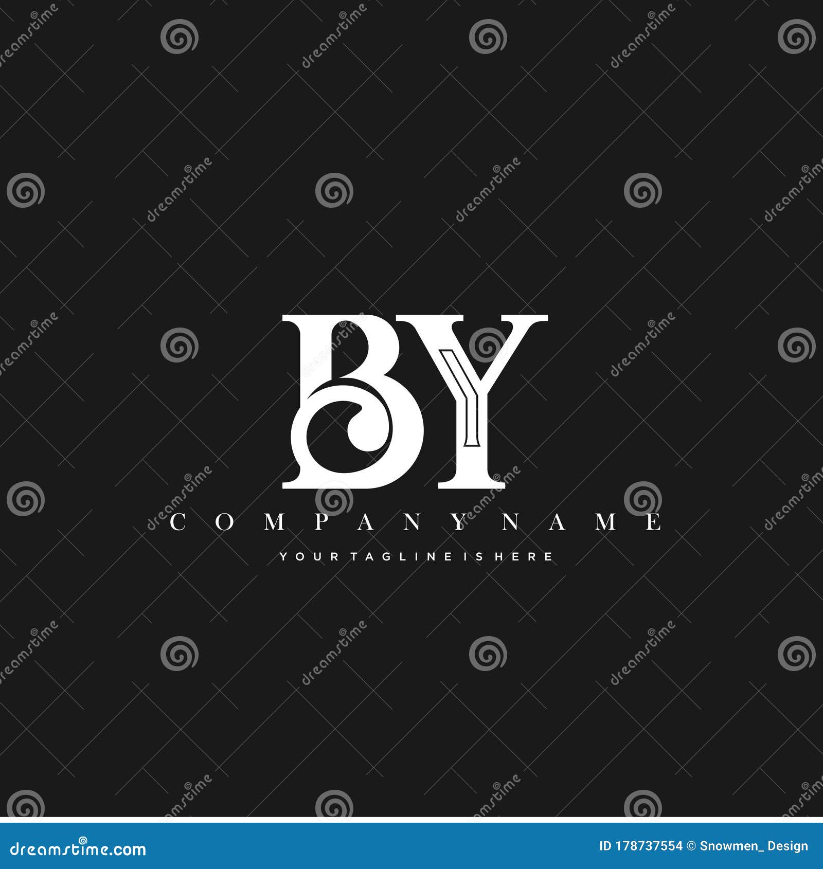 Initial Letter by Logo Template Design Stock Vector - Illustration of ...