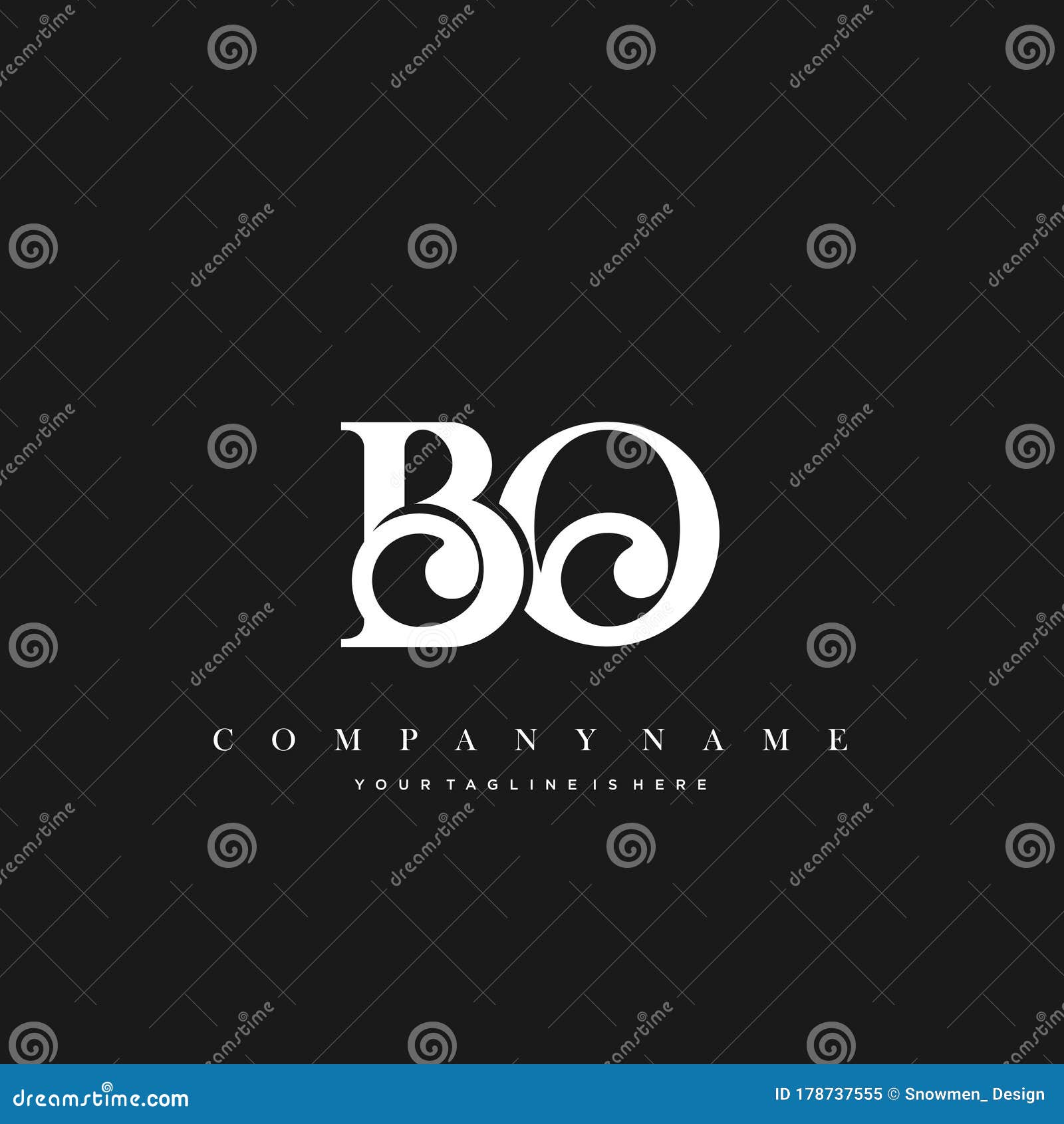 Initial Letter BO Logo Template Design Stock Vector - Illustration of ...
