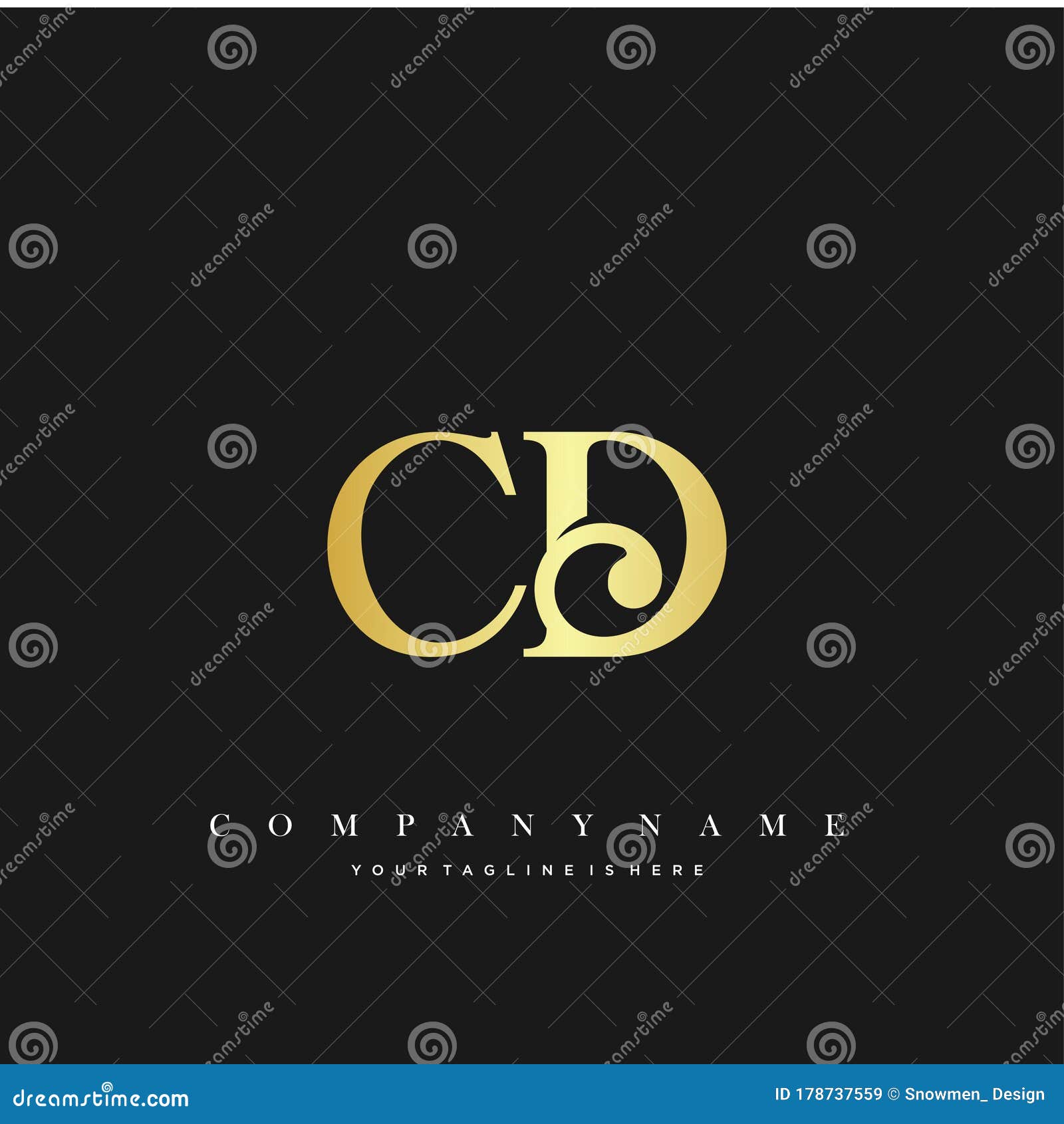 Initial Letter CD Logo Template Design Stock Vector - Illustration of ...