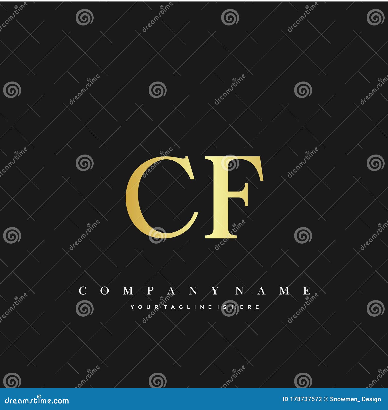 Initial Letter CF Logo Template Design Stock Vector - Illustration of ...