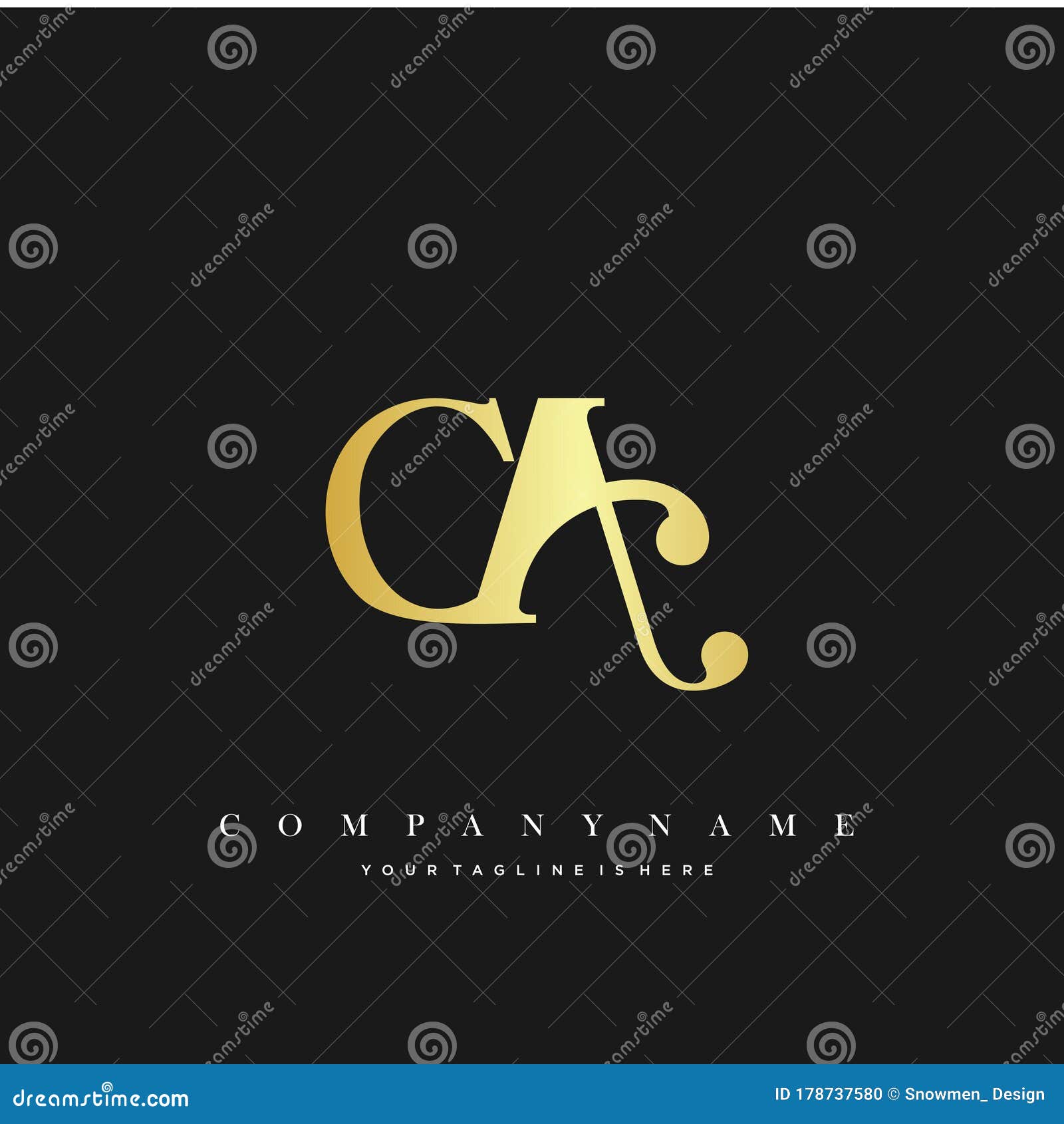 Initial Letter CA Logo Template Design Stock Vector - Illustration of ...