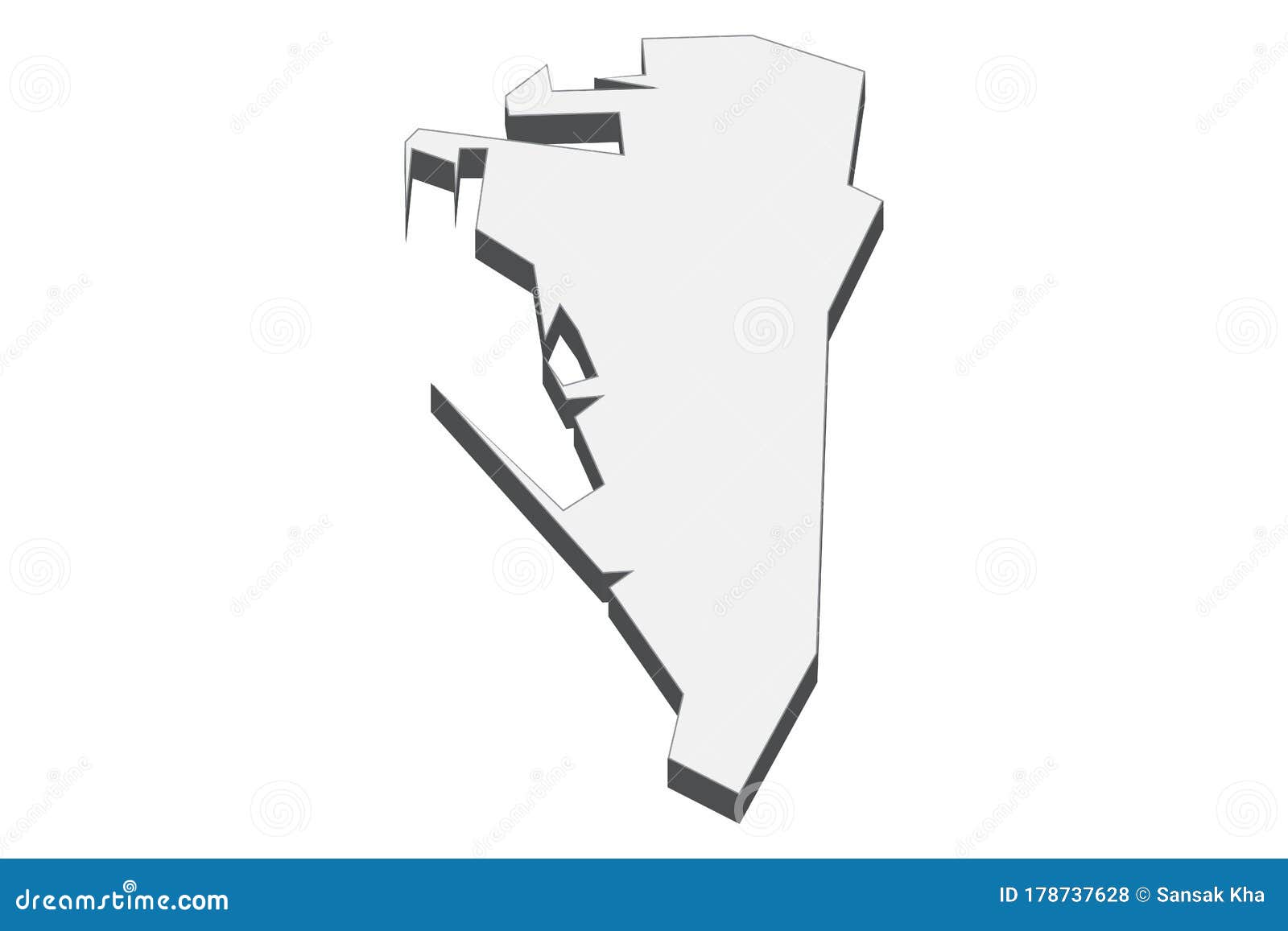 Gibraltar Blank Map. Map Of Gibraltar On Transparent Background For ...