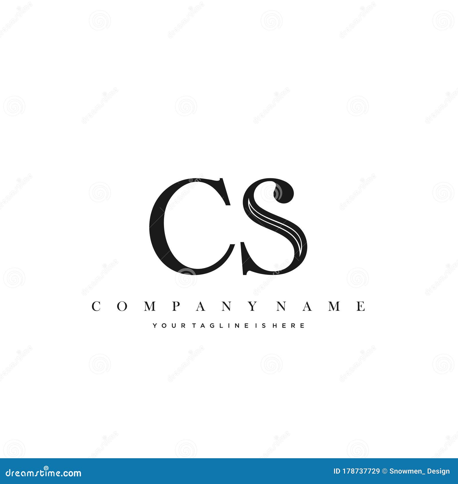 Initial Letter CS Logo Template Design Stock Vector - Illustration of ...