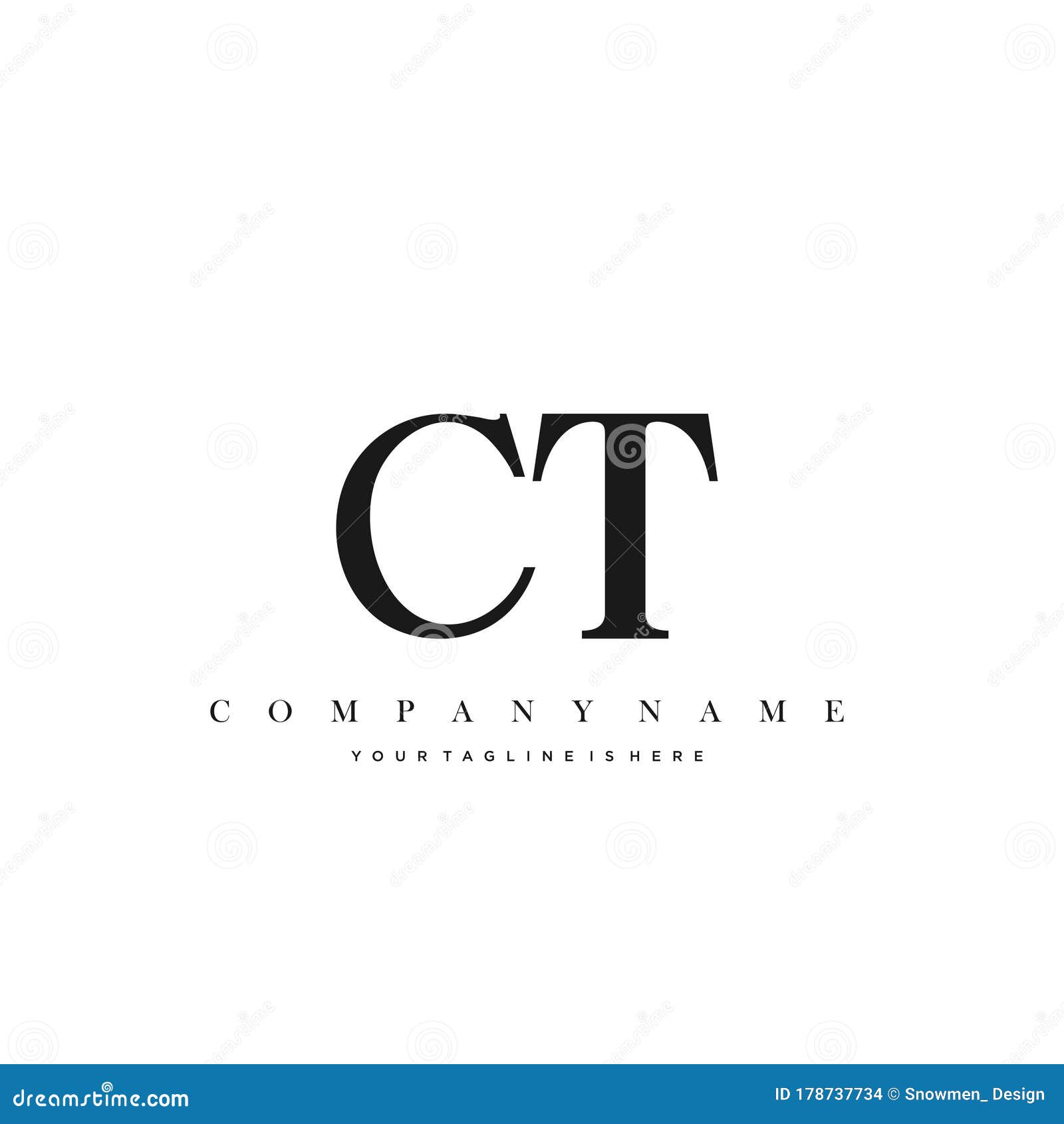 Initial Letter CT Logo Template Design Stock Vector - Illustration of ...