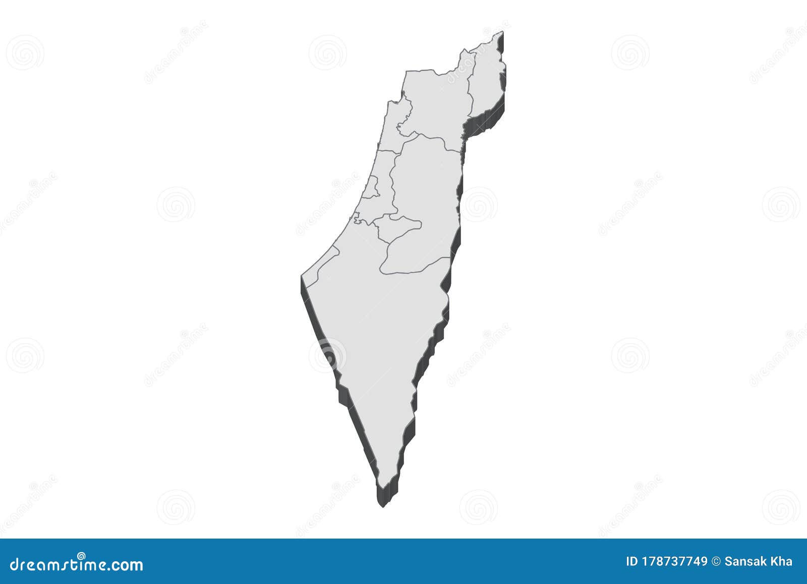 Map Of Israel, Map And Borders, Hand Drawn, Reliefs And Lakes Stock ...