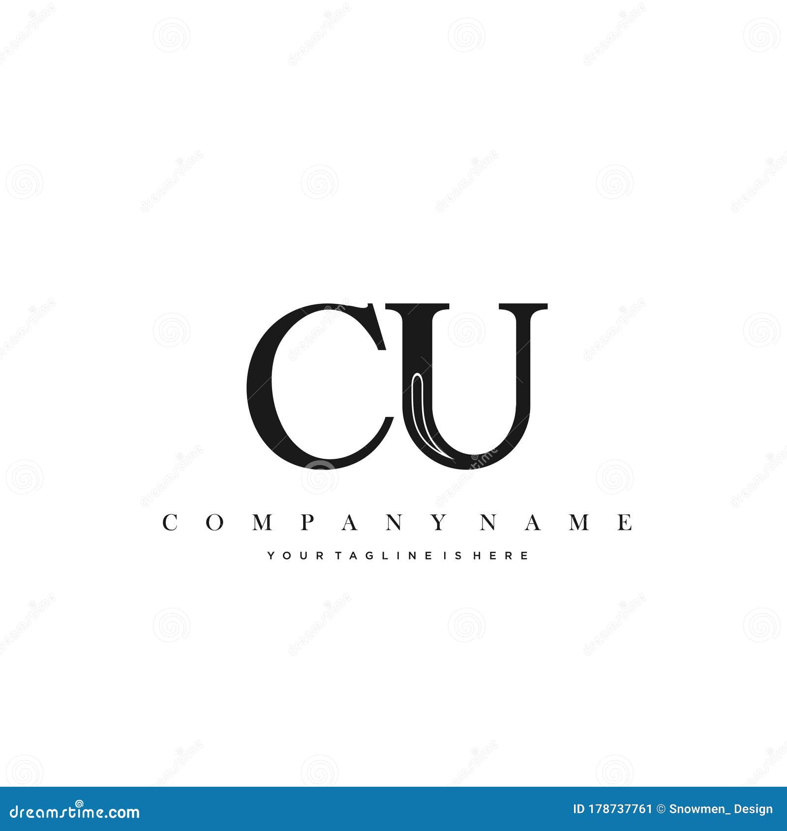 Initial Letter CU Logo Template Design Stock Vector - Illustration of ...