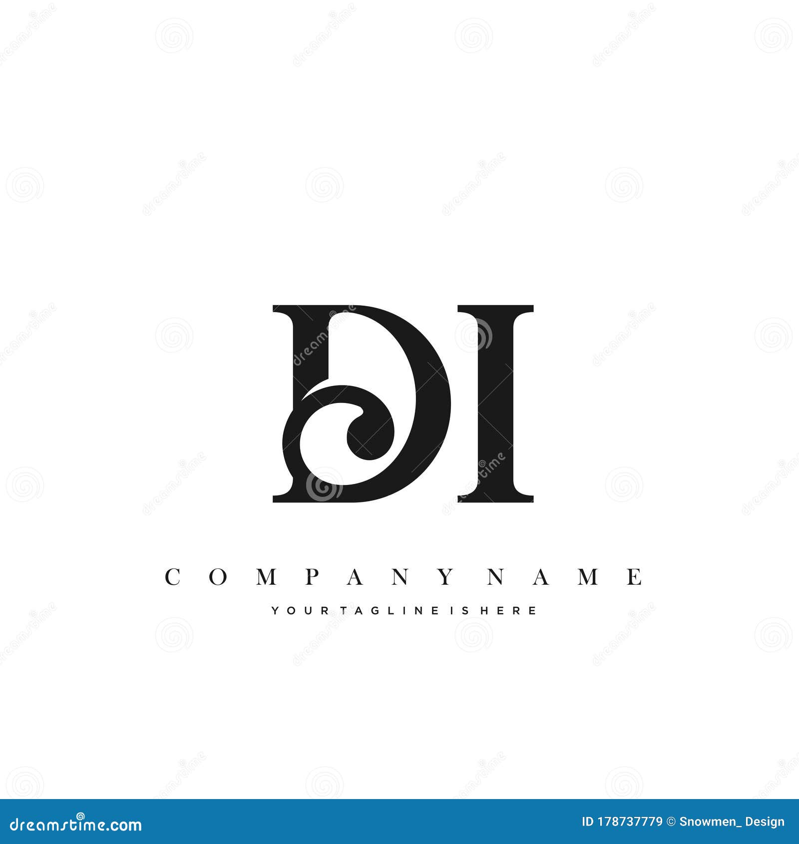 Initial Letter DI Logo Template Design Stock Vector - Illustration of ...