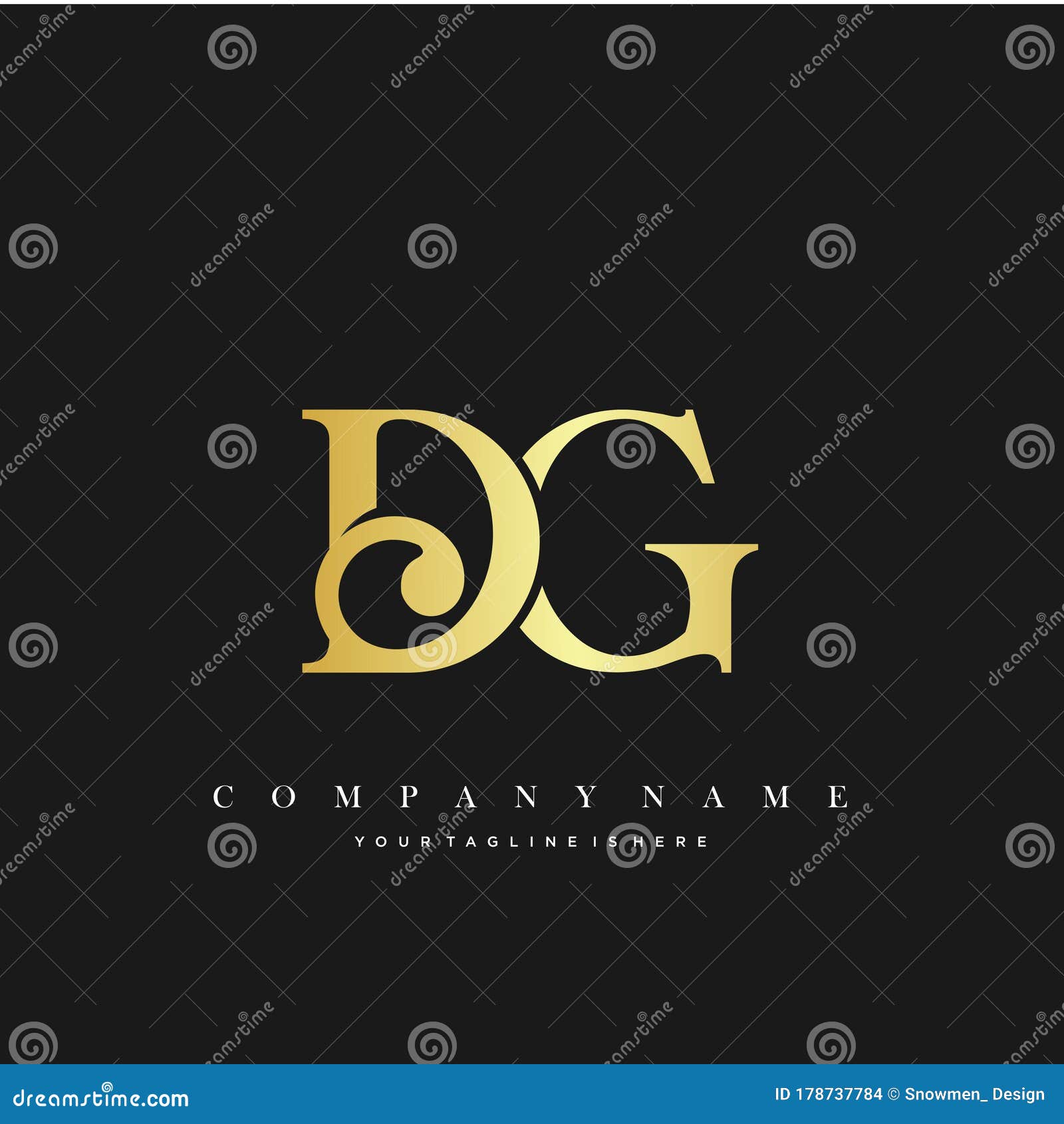 Initial Letter DG Logo Template Design Stock Vector - Illustration of ...