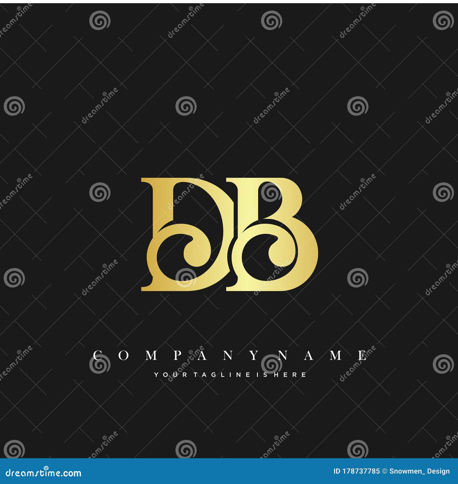 Initial Letter DB Logo Template Design Stock Vector - Illustration of ...