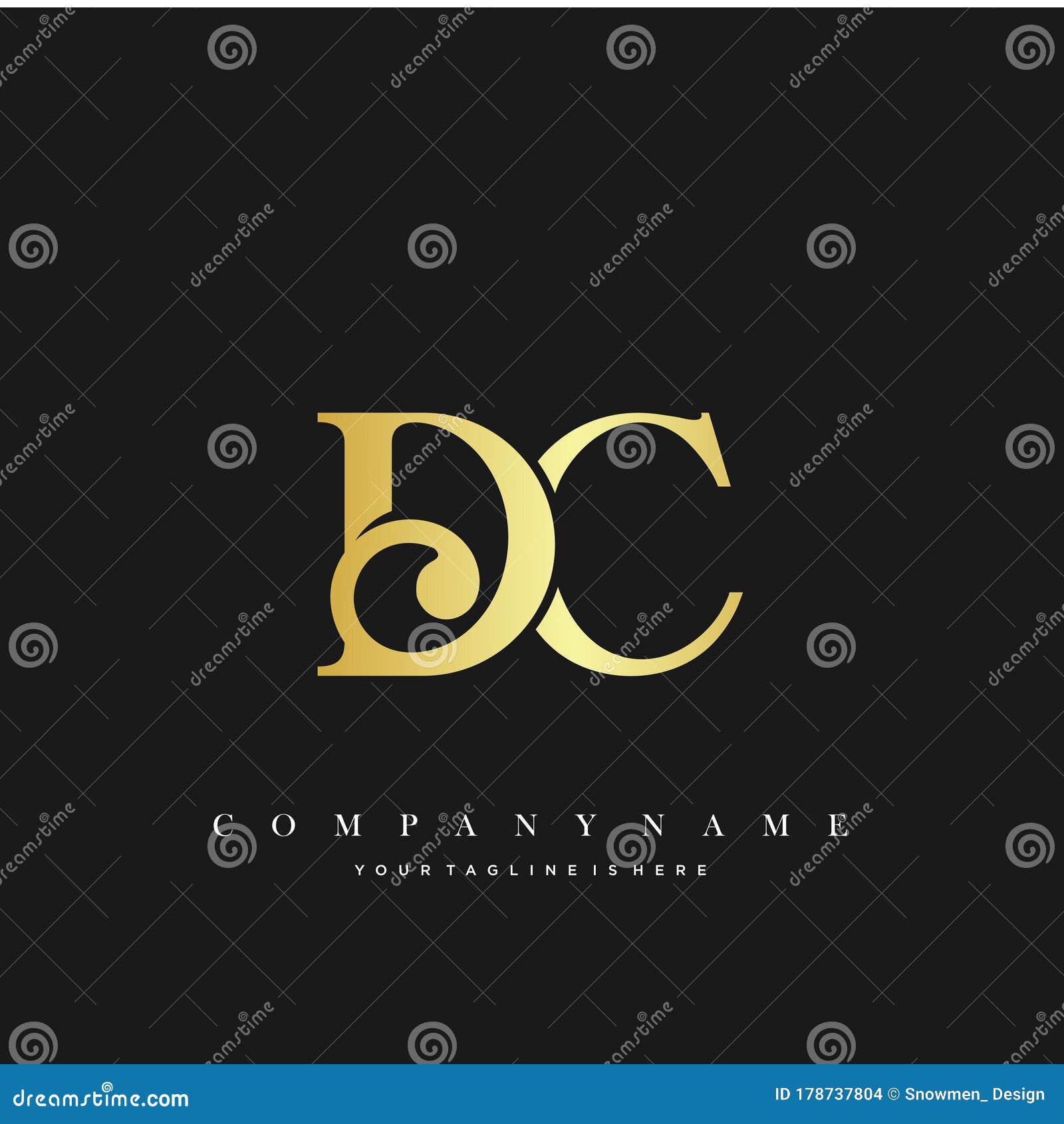 Initial Letter DC Logo Template Design Stock Vector - Illustration of ...