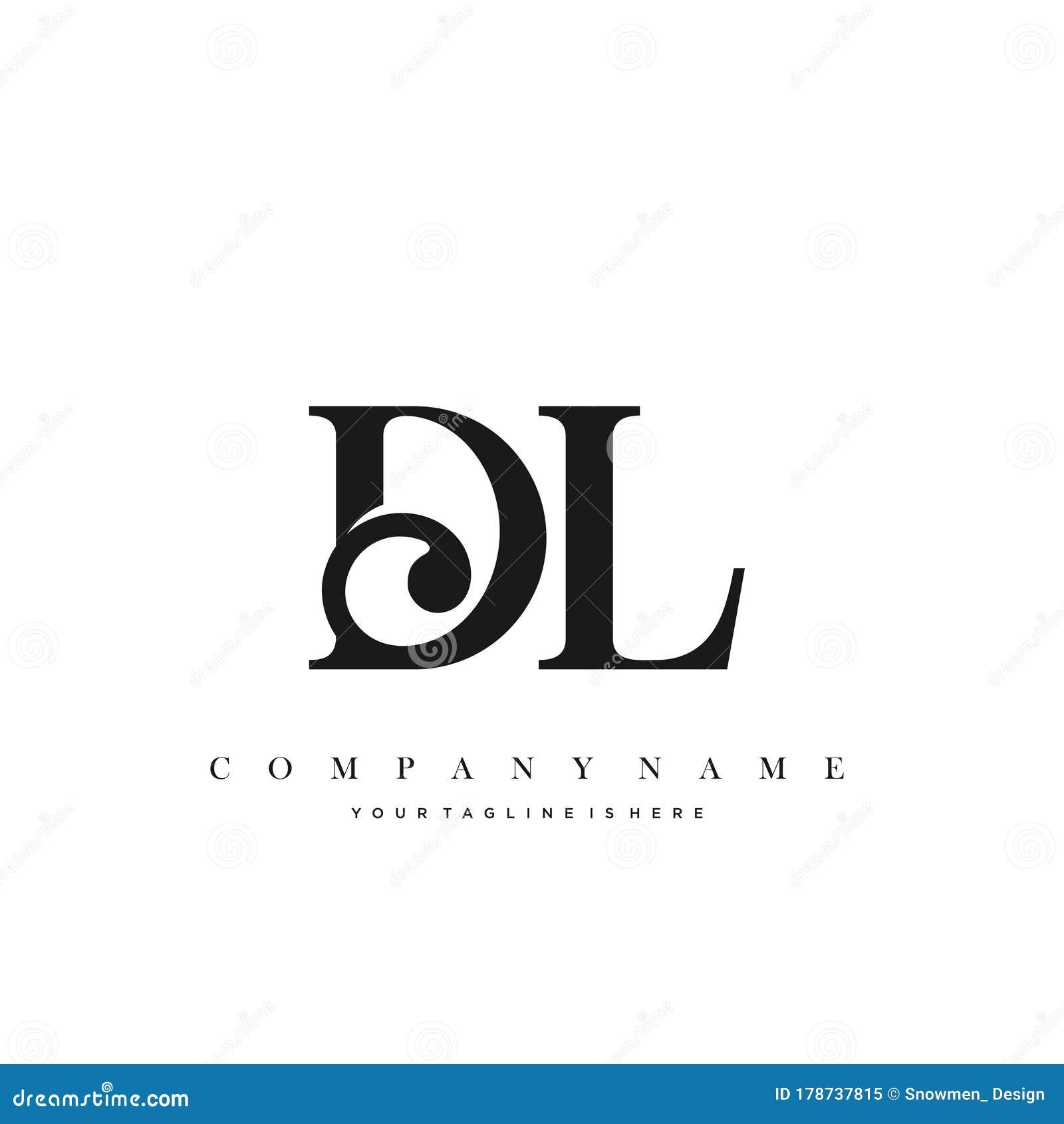 Initial Letter DL Logo Template Design Stock Vector - Illustration of ...
