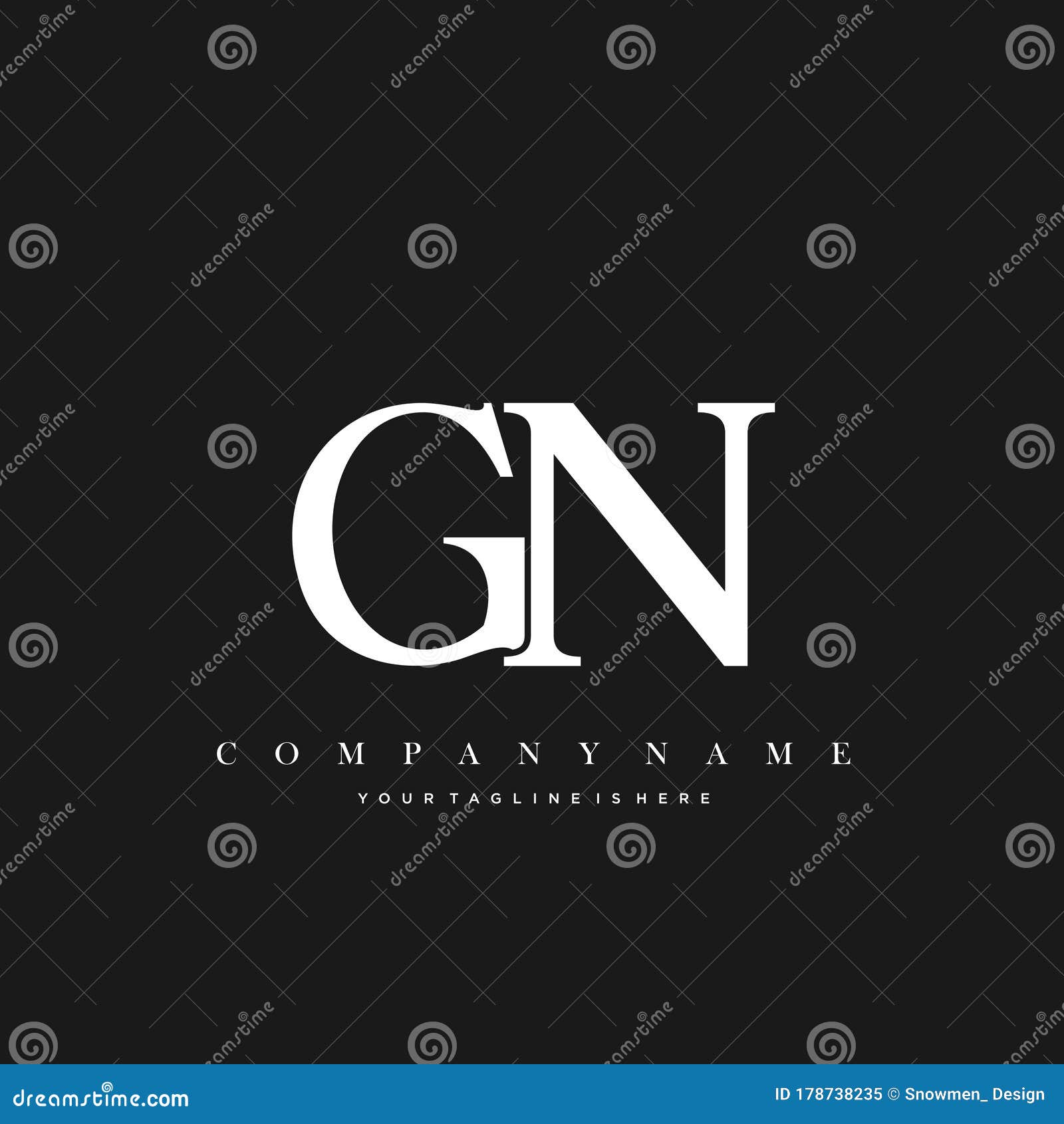 Initial Letter GN Logo Template Design Stock Vector - Illustration of ...