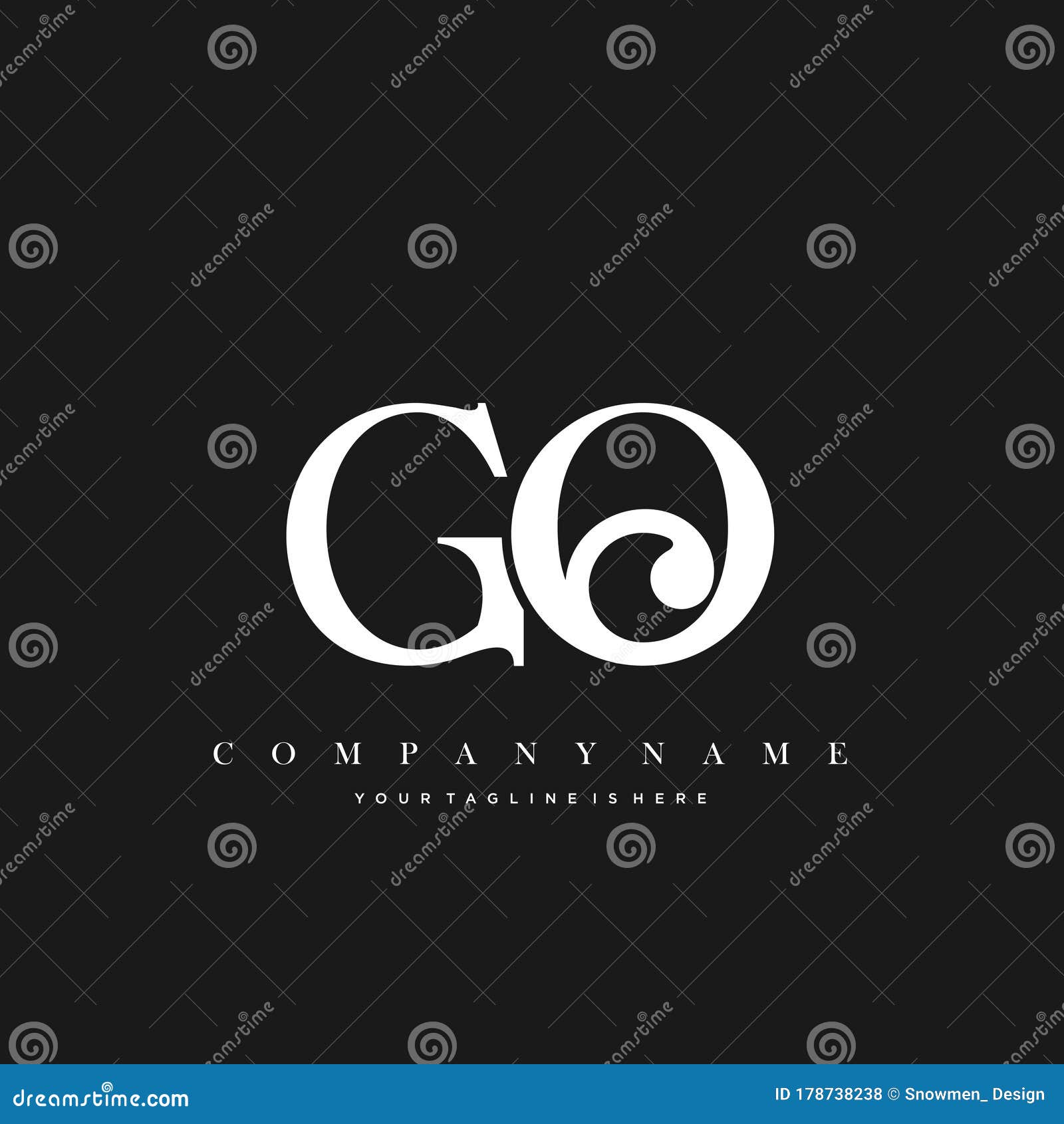 Initial Letter GO Logo Template Design Stock Vector - Illustration of ...