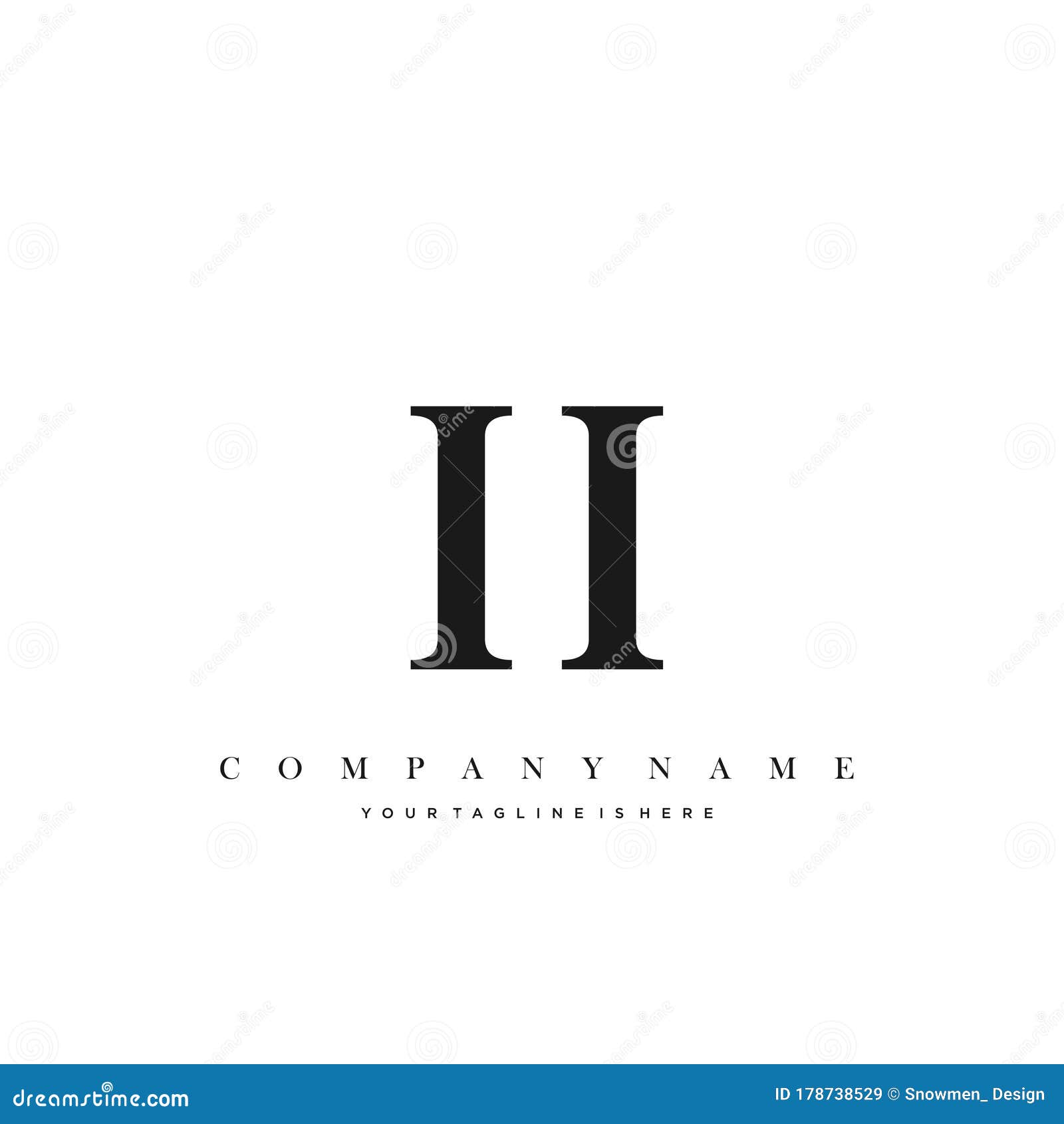 Initial Letter II Logo Template Design Stock Vector - Illustration of ...