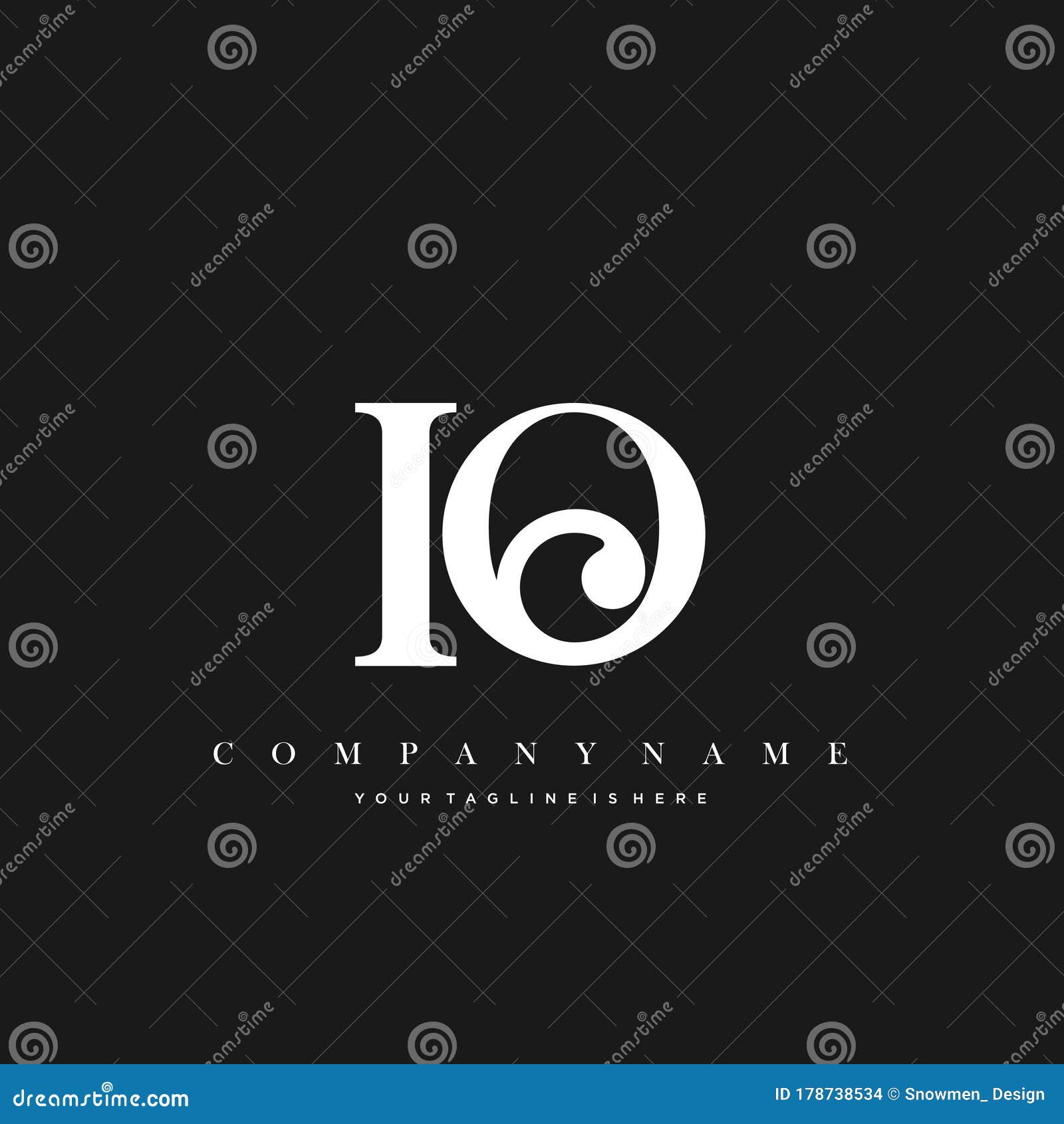 Initial Letter IO Logo Template Design Stock Vector - Illustration of ...