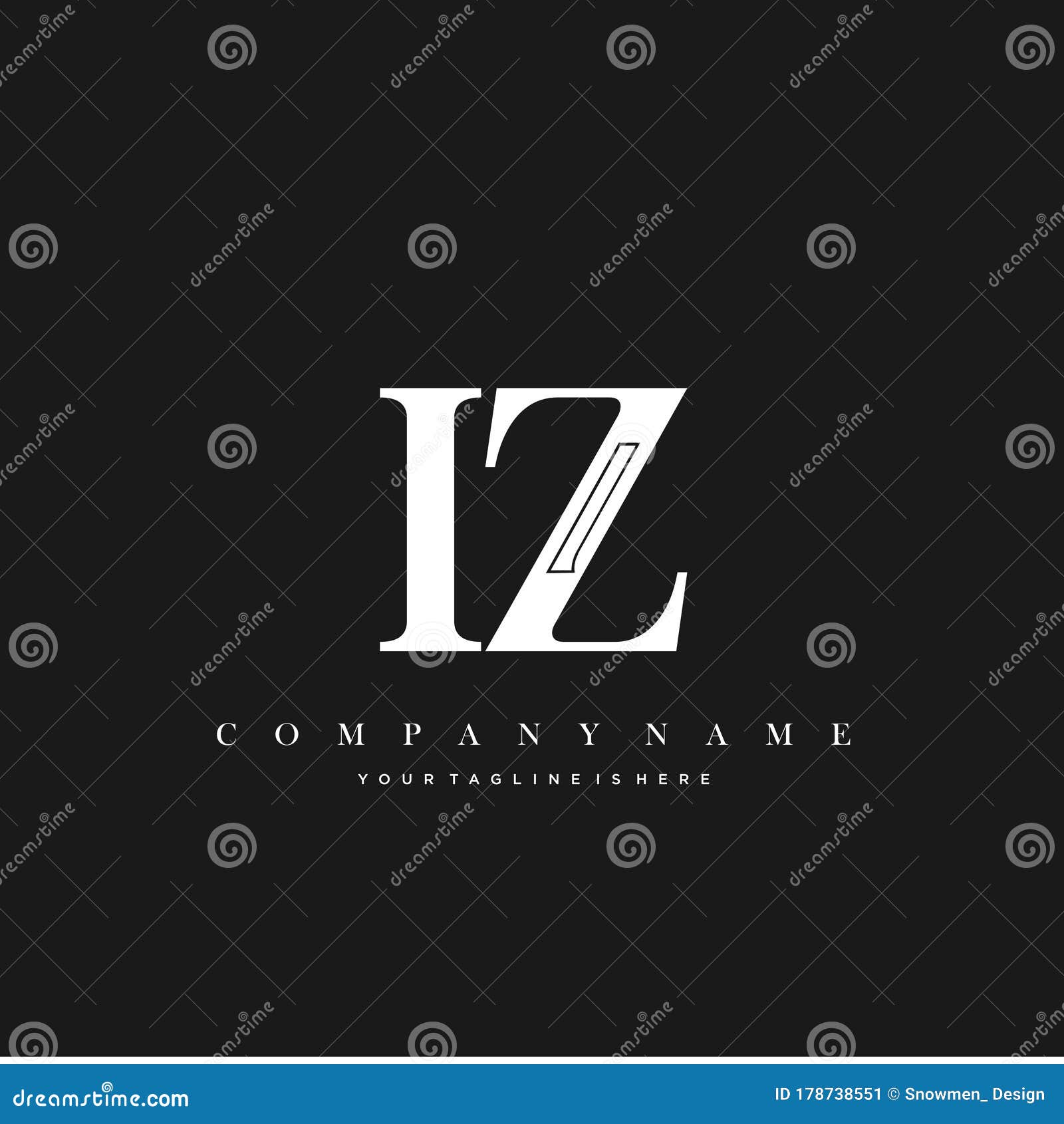 Initial Letter IZ Logo Template Design Stock Vector - Illustration of ...