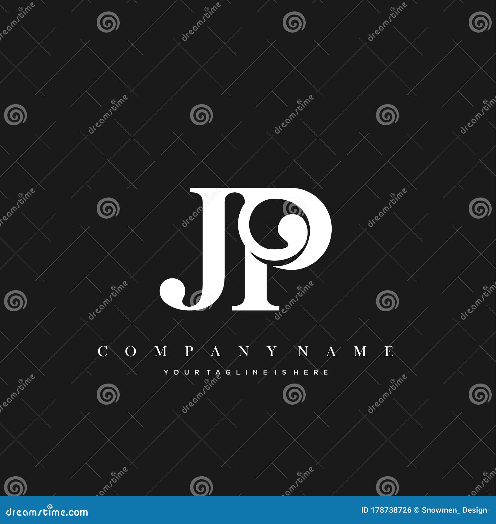 Initial Letter JP Logo Template Design Stock Vector - Illustration of ...