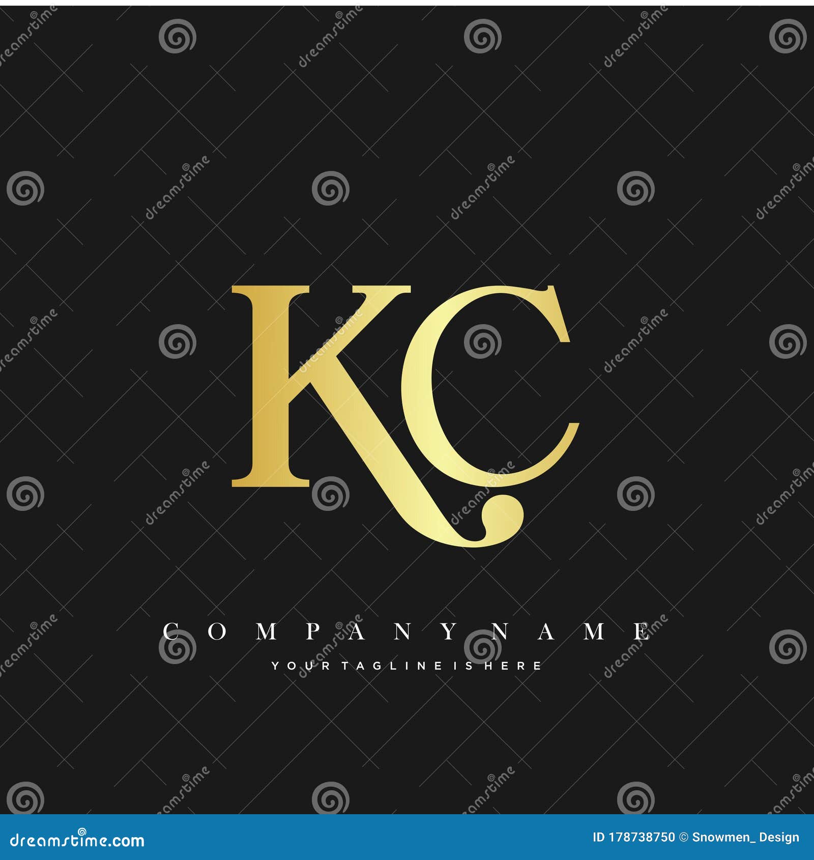 Initial Letter KC Logo Template Design Stock Vector - Illustration of ...