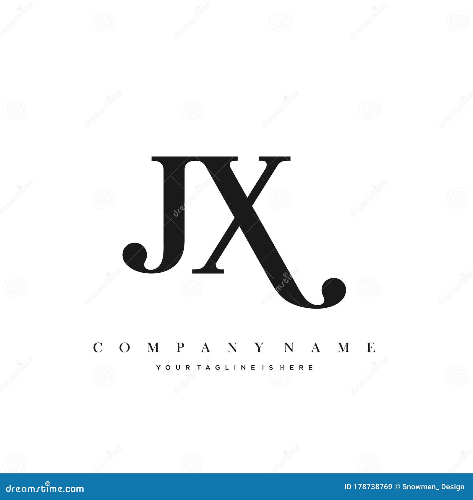 Initial Letter JX Logo Template Design Stock Vector - Illustration of ...