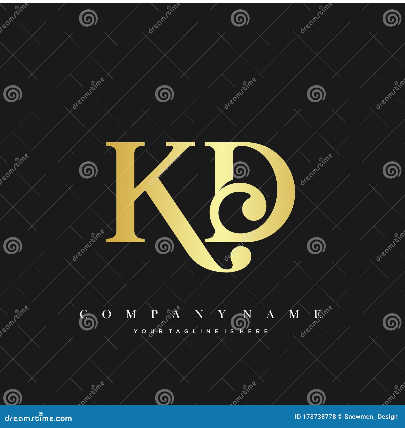 Initial Letter KD Logo Template Design Stock Vector - Illustration of ...