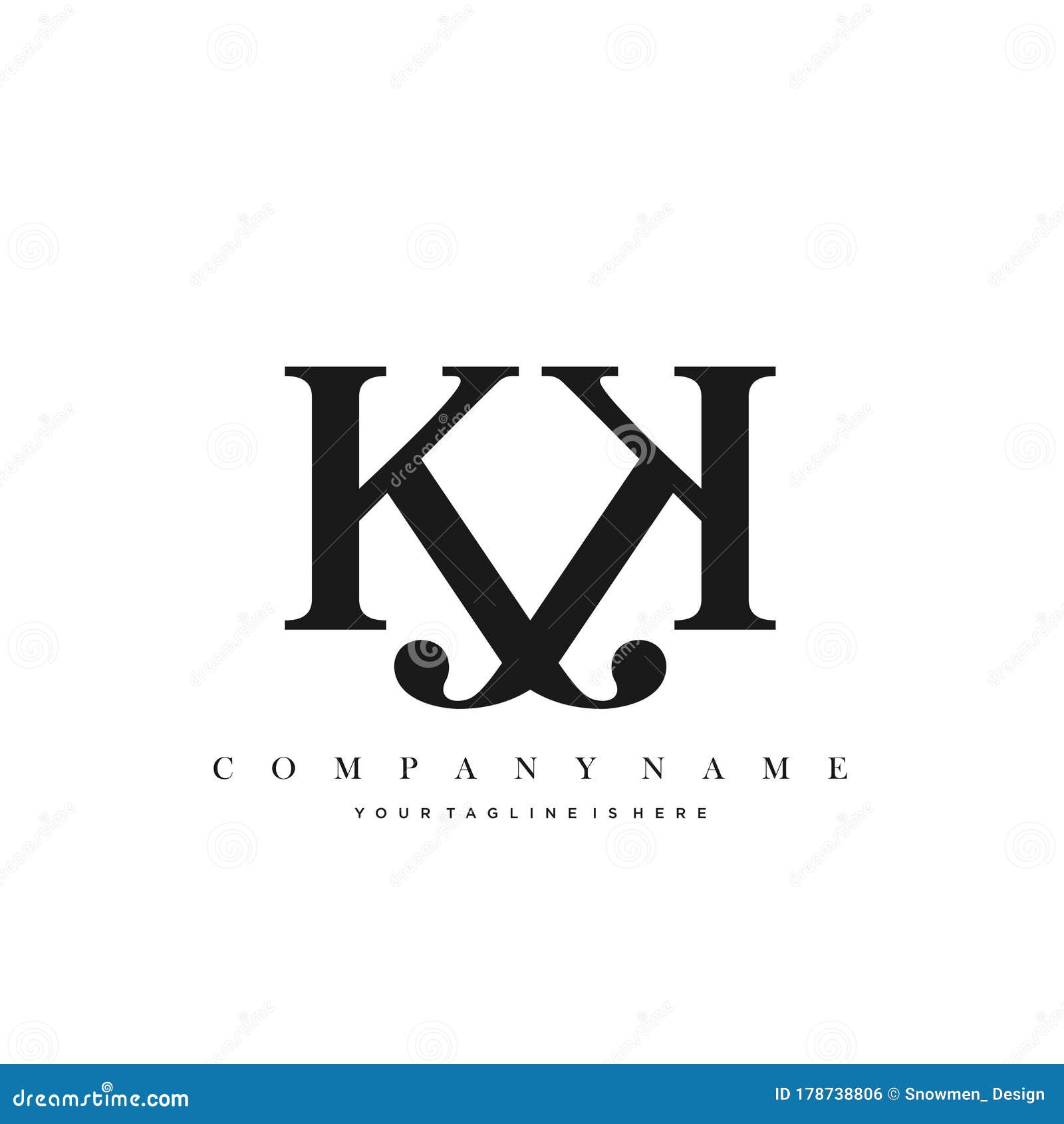 Initial Letter KK Logo Template Design Stock Vector - Illustration of ...