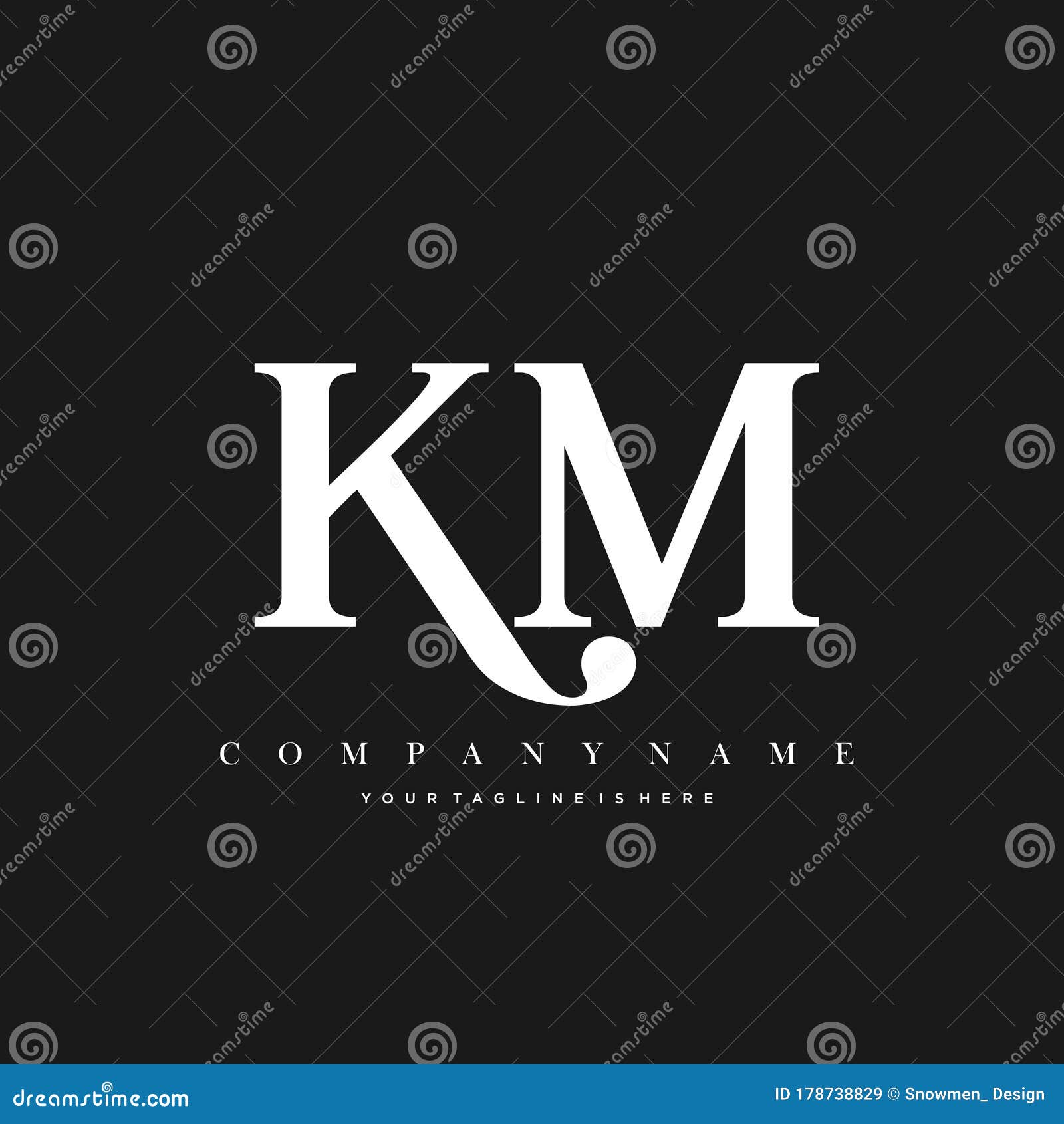 Initial Letter KM Logo Template Design Stock Vector - Illustration of ...