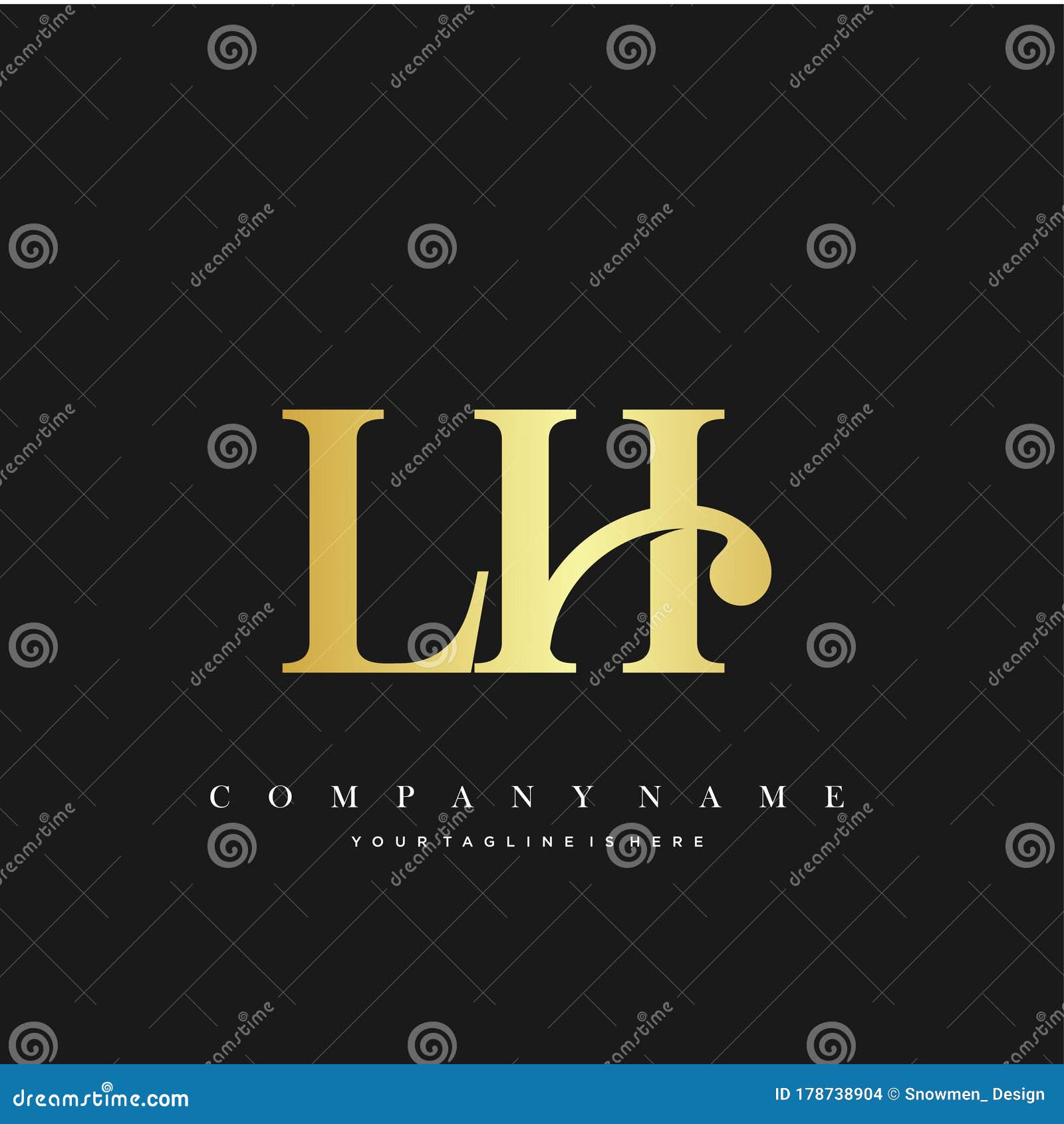 Initial Letter LH Logo Template Design Stock Vector - Illustration of ...