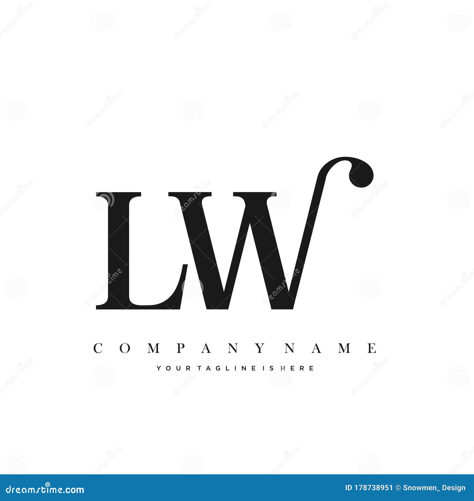 Initial Letter LW Logo Template Design Stock Vector - Illustration of ...