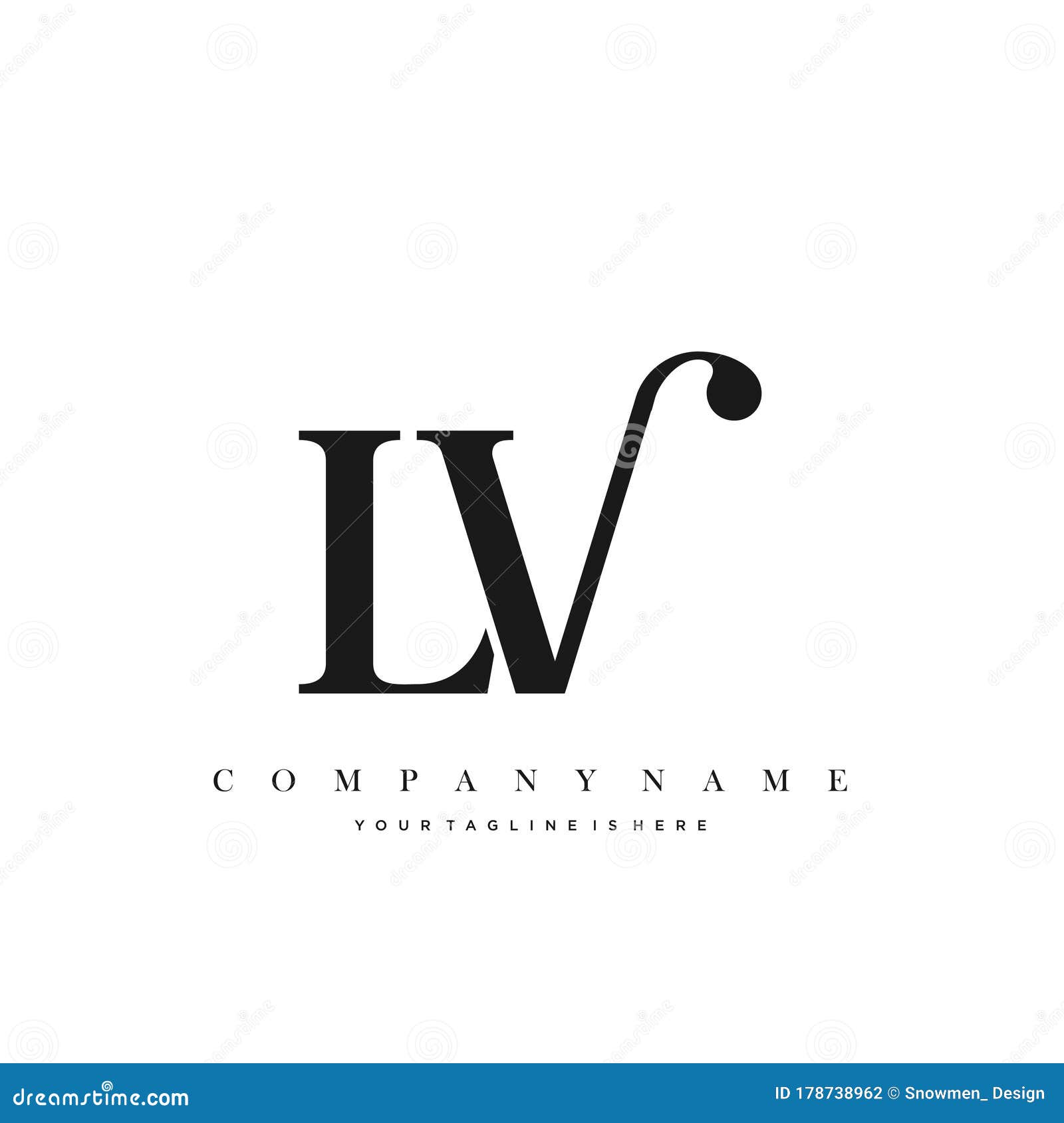 Initial Letter LV Logo Template Design Stock Vector - Illustration of ...
