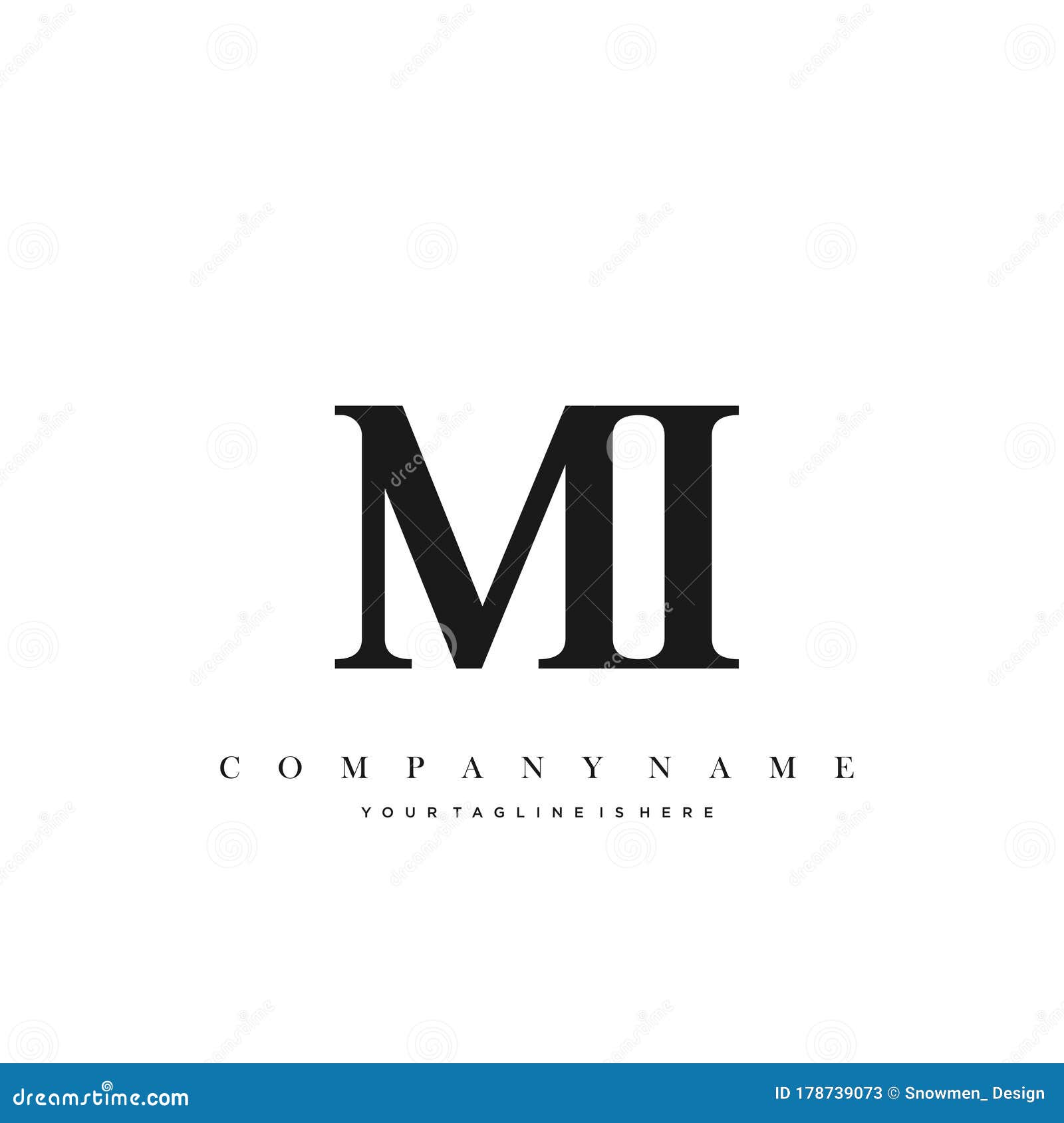 Initial Letter MI Logo Template Design Stock Vector - Illustration of ...