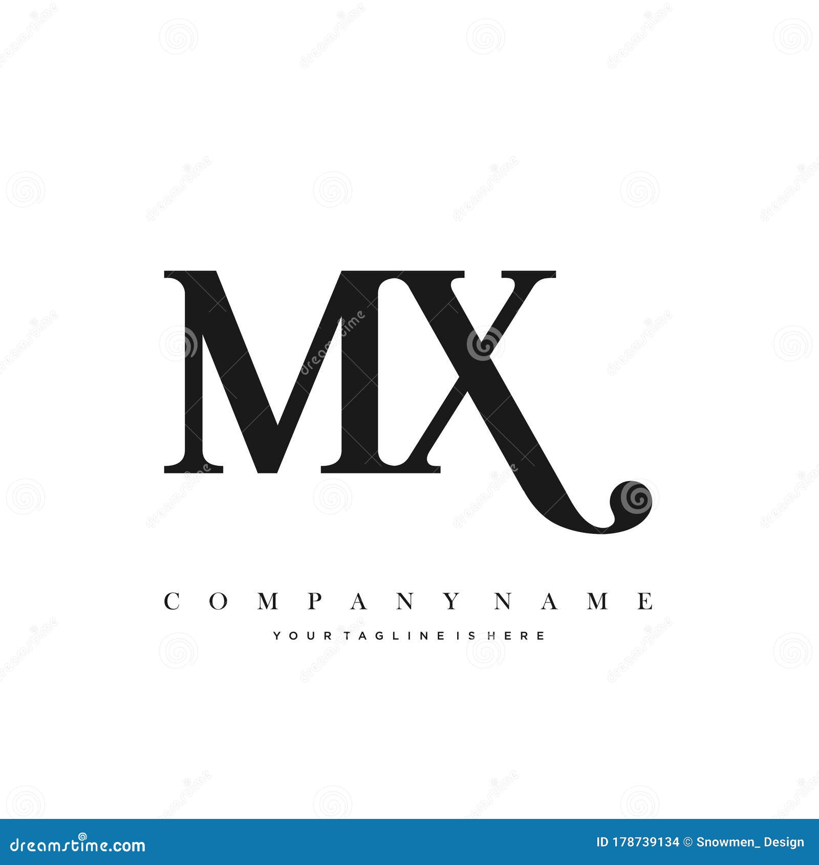 Initial Letter MX Logo Template Design Stock Vector - Illustration of ...