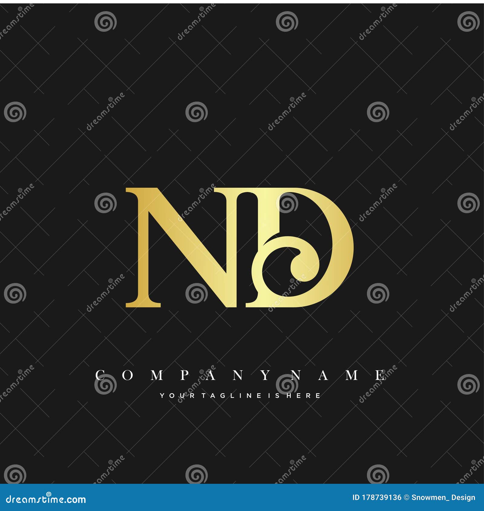 Initial Letter ND Logo Template Design Stock Vector - Illustration of ...