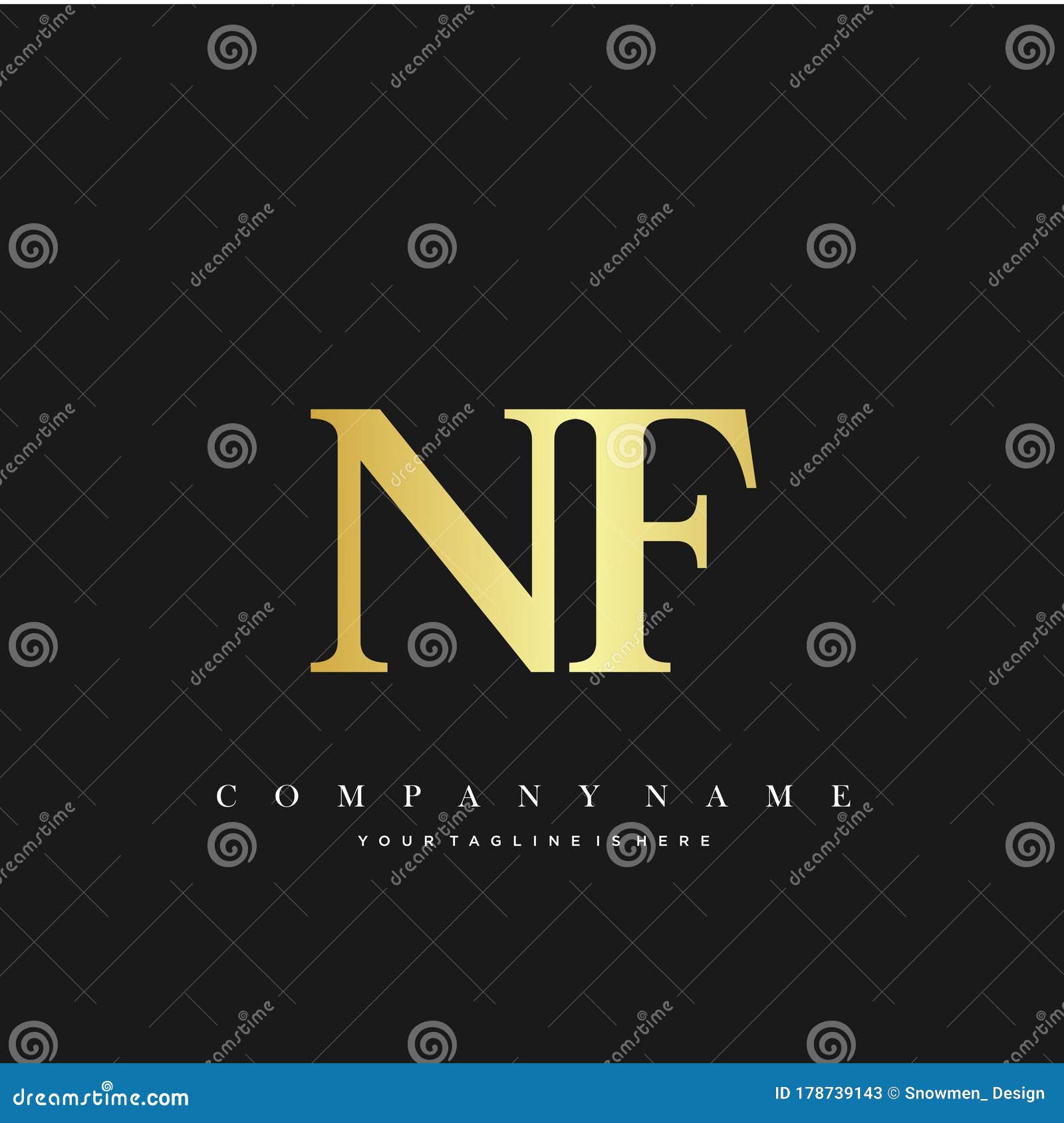 Initial Letter NF Logo Template Design Stock Vector - Illustration of ...