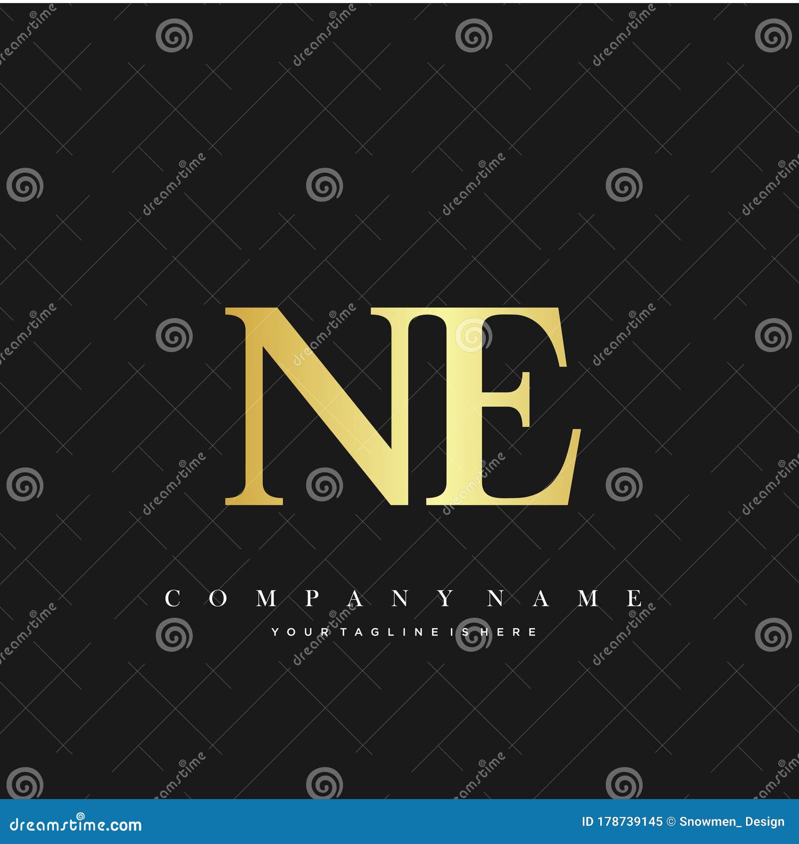 Initial Letter NE Logo Template Design Stock Vector - Illustration of ...