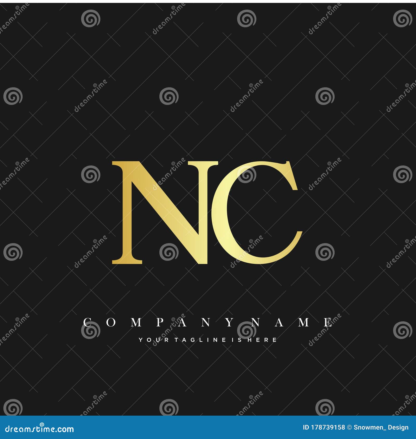 Initial Letter NC Logo Template Design Stock Vector - Illustration of ...