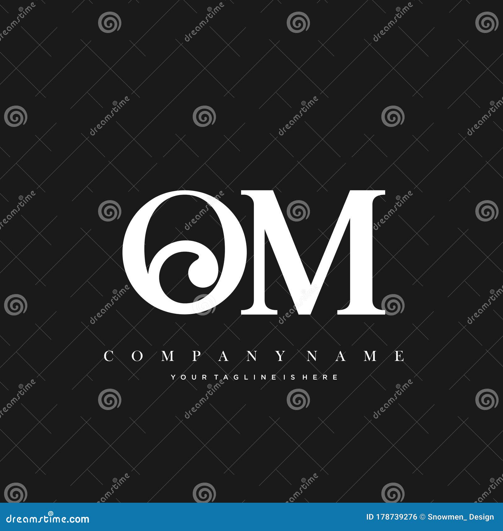 Initial Letter OM Logo Template Design Stock Vector - Illustration of ...