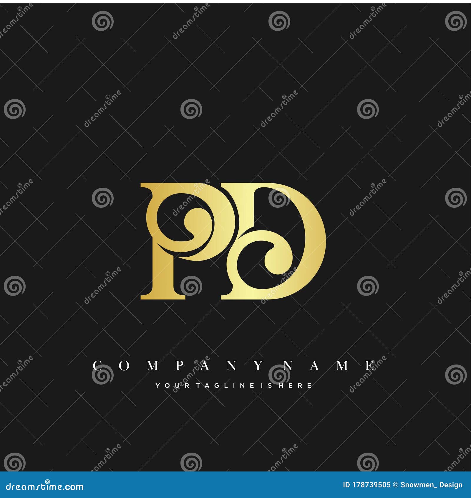 Initial Letter PD Logo Template Design Stock Vector - Illustration of ...