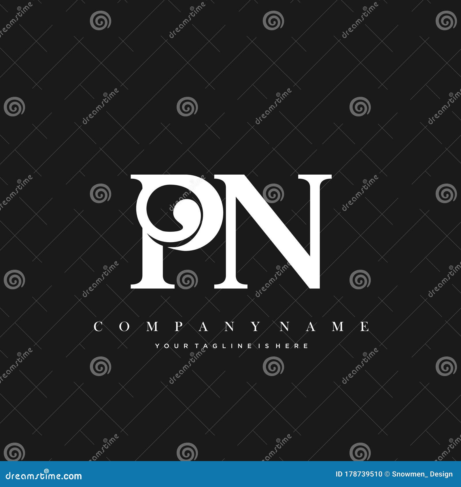 Initial Letter PN Logo Template Design Stock Vector - Illustration of ...