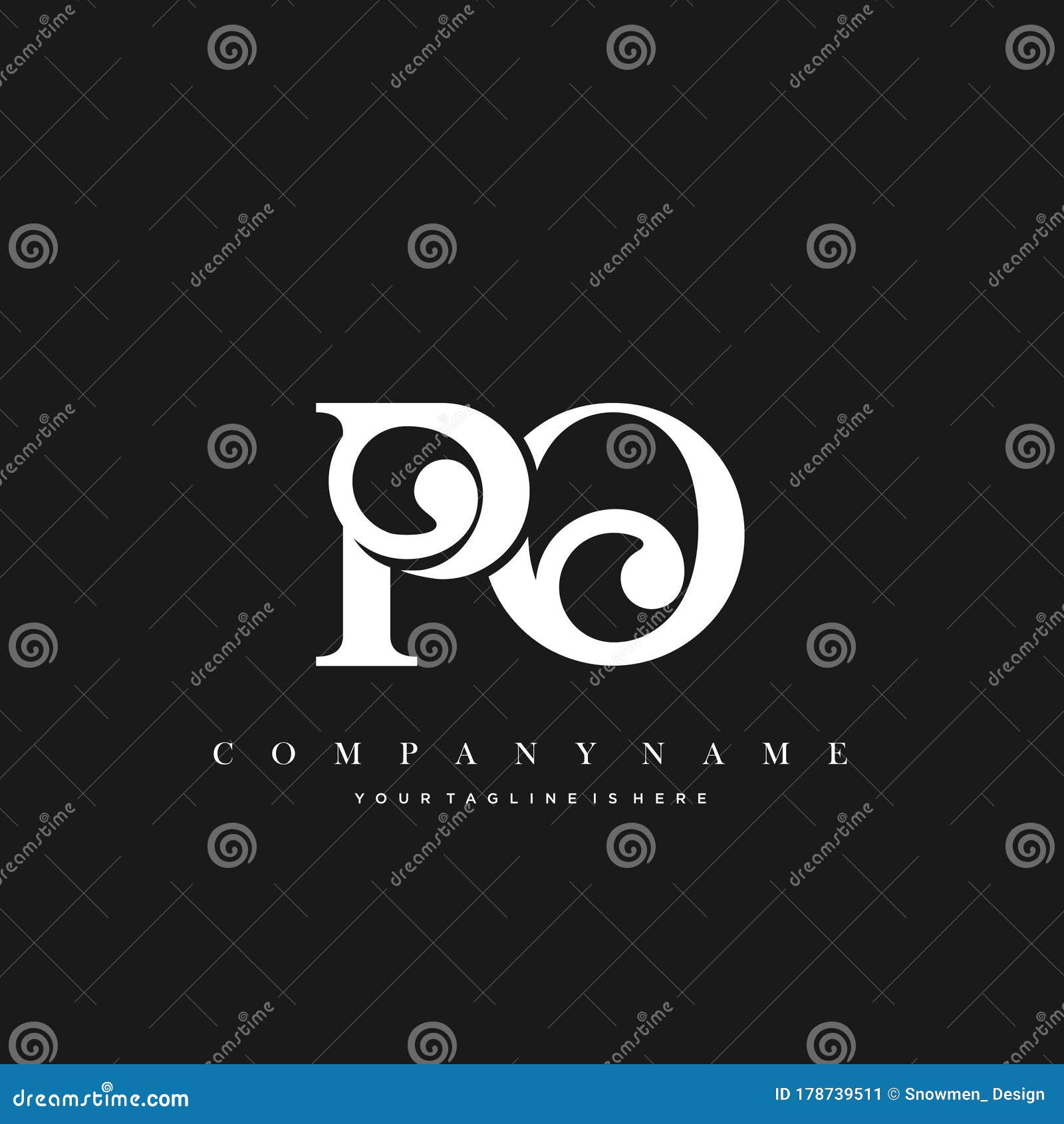 Initial Letter PO Logo Template Design Stock Vector - Illustration of ...