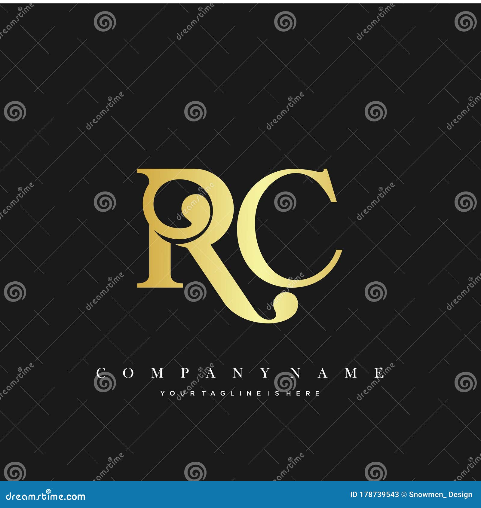 Initial Letter RC Logo Template Design Stock Vector - Illustration of ...