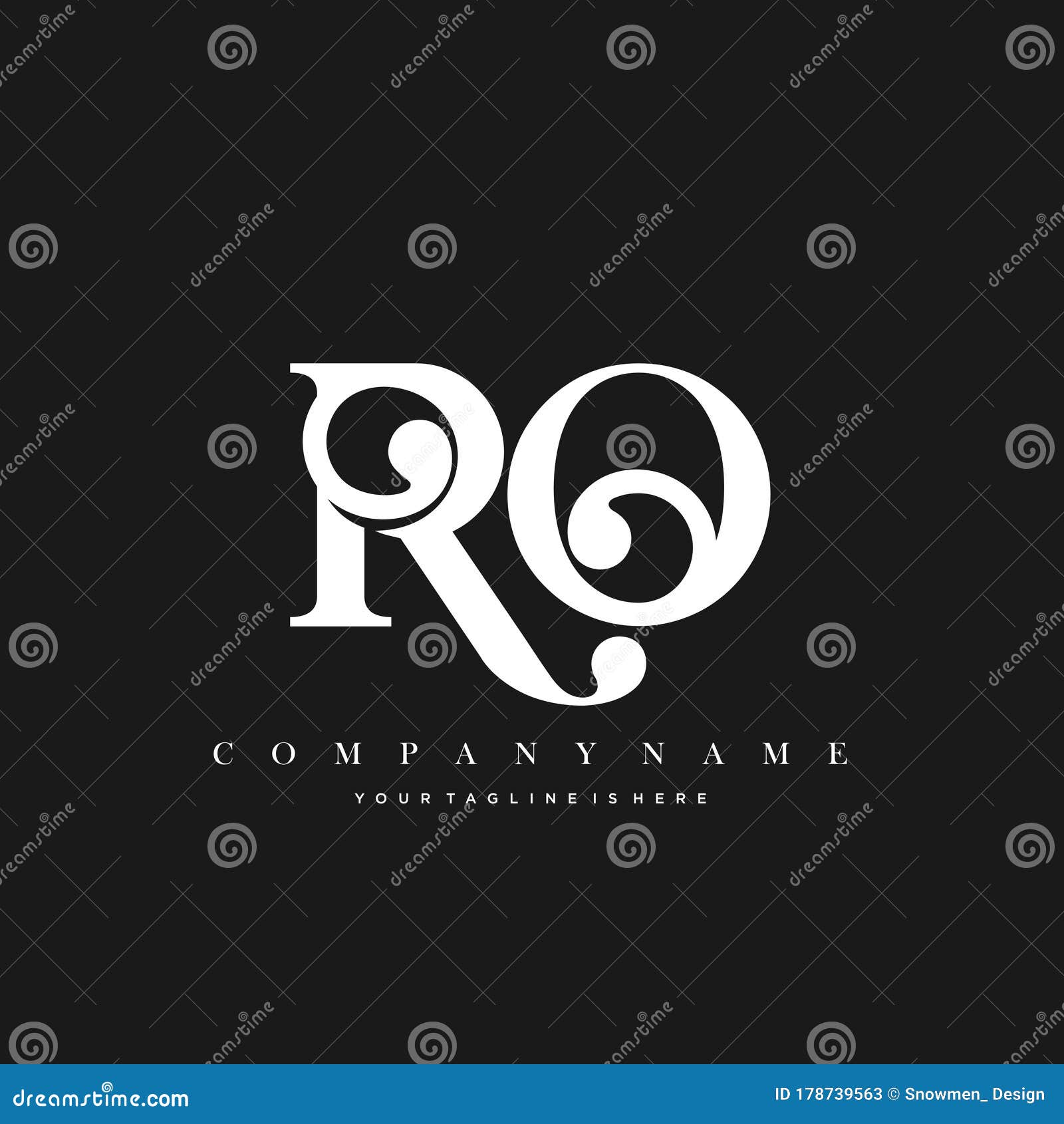 Initial Letter RO Logo Template Design Stock Vector - Illustration of ...