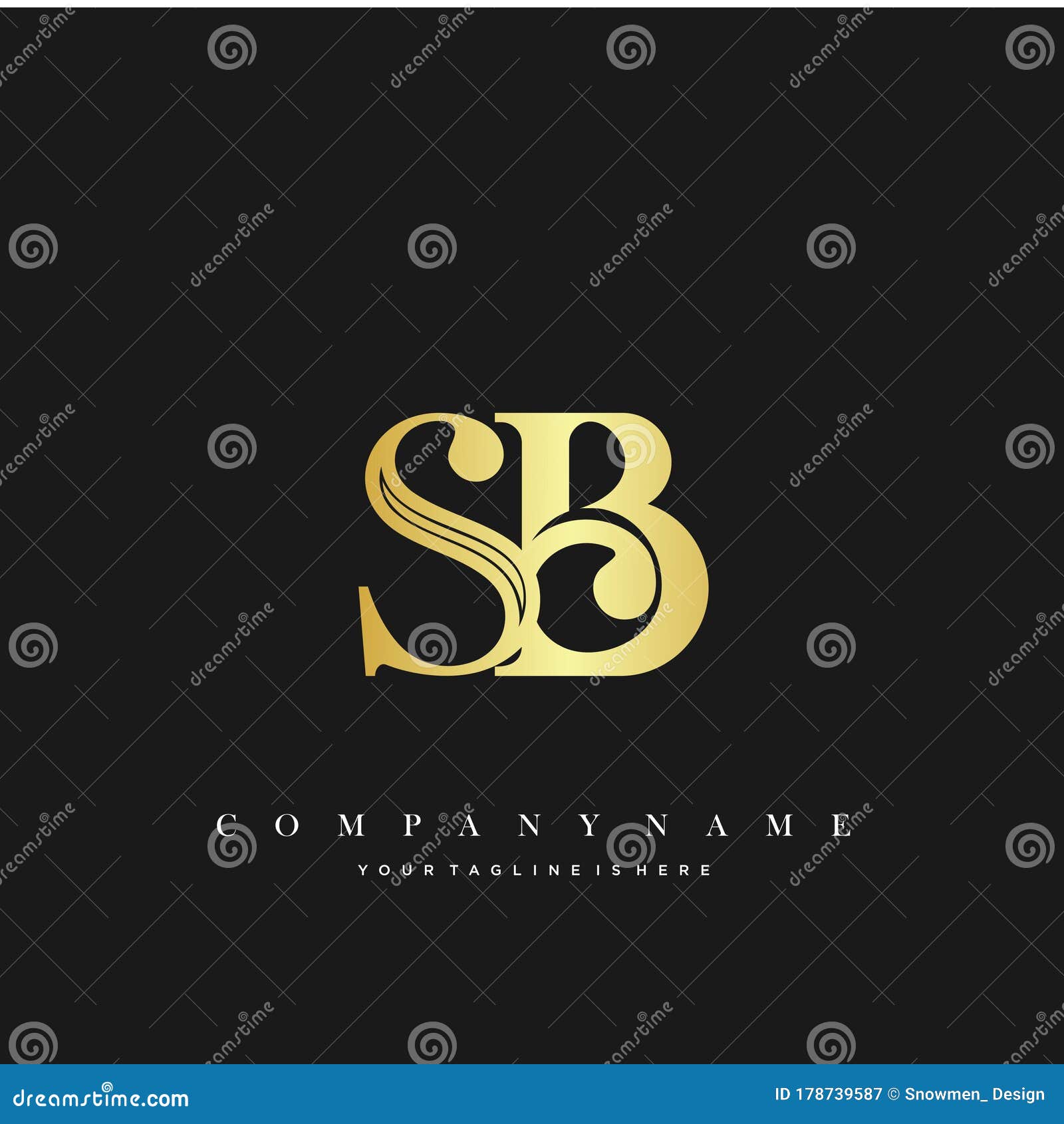 Initial Letter SB Logo Template Design Stock Vector - Illustration of ...