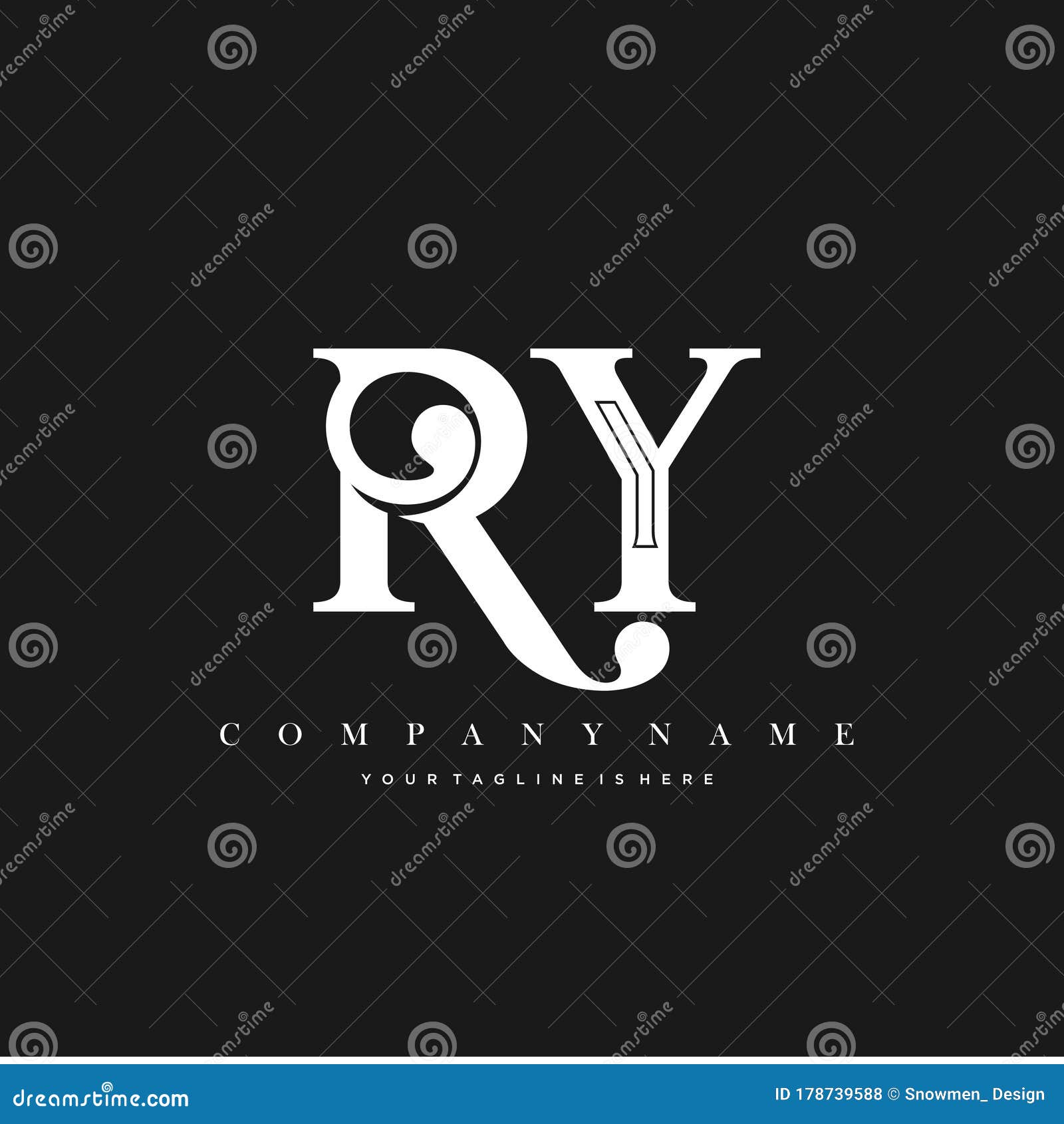Initial Letter RY Logo Template Design Stock Vector - Illustration of ...